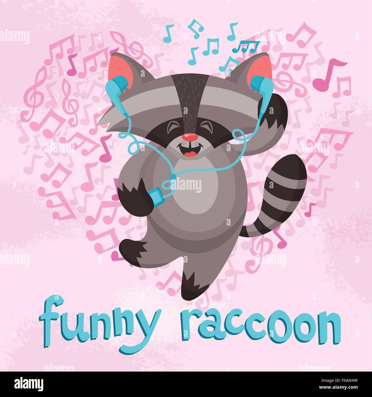 Funny Raccoon Poster Stock Vector Image & Art - Alamy