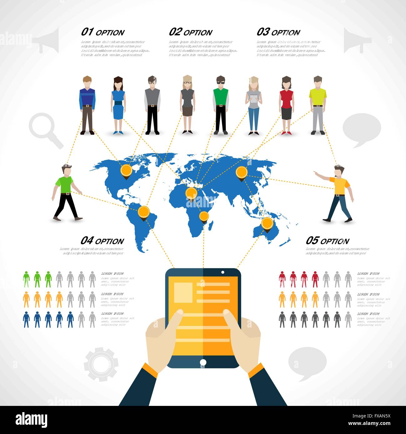 Social network infographics Stock Vector Image & Art - Alamy