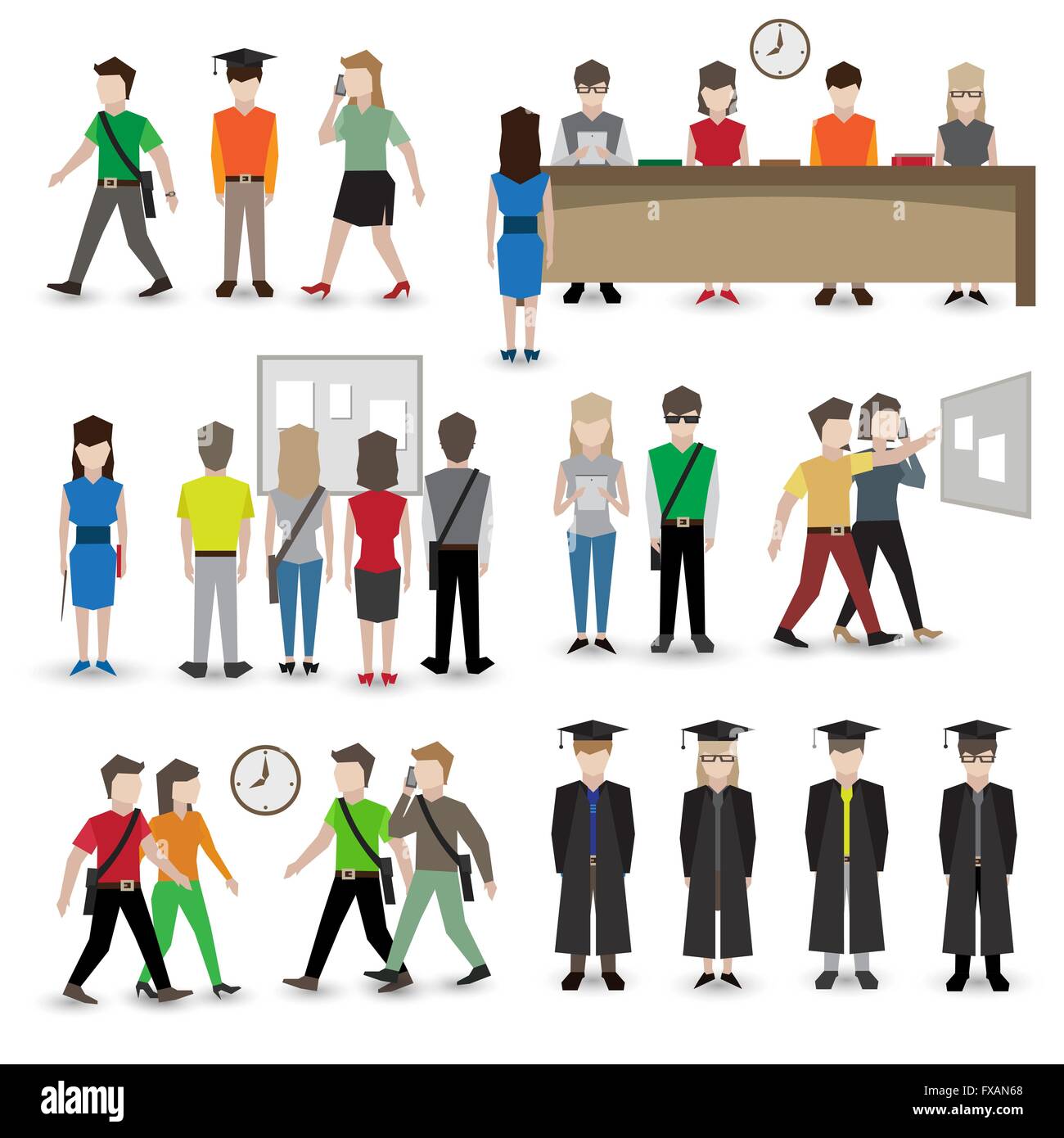 University people avatars Stock Vector Image & Art - Alamy