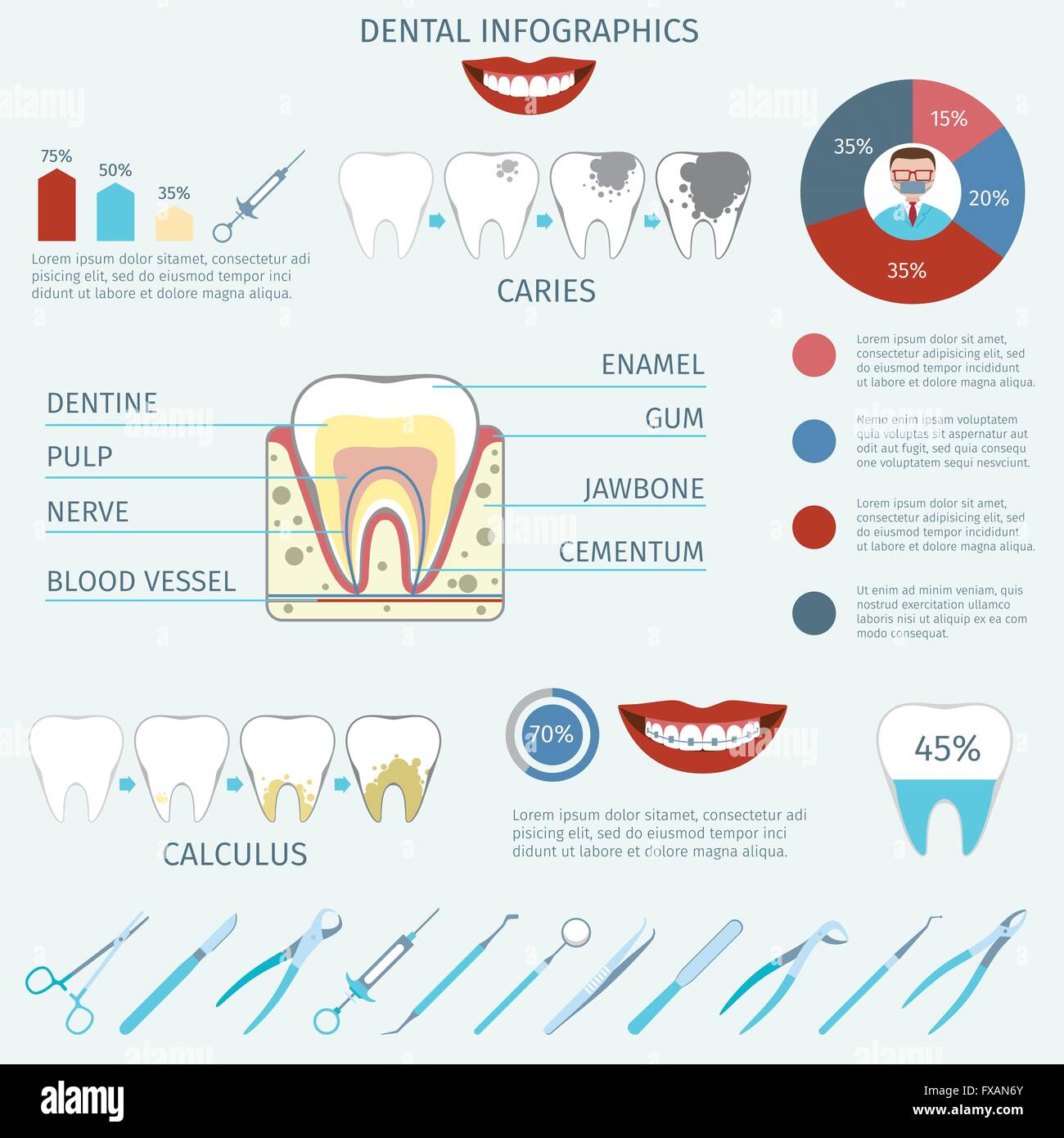 Dental infographics set Stock Vector Image & Art - Alamy