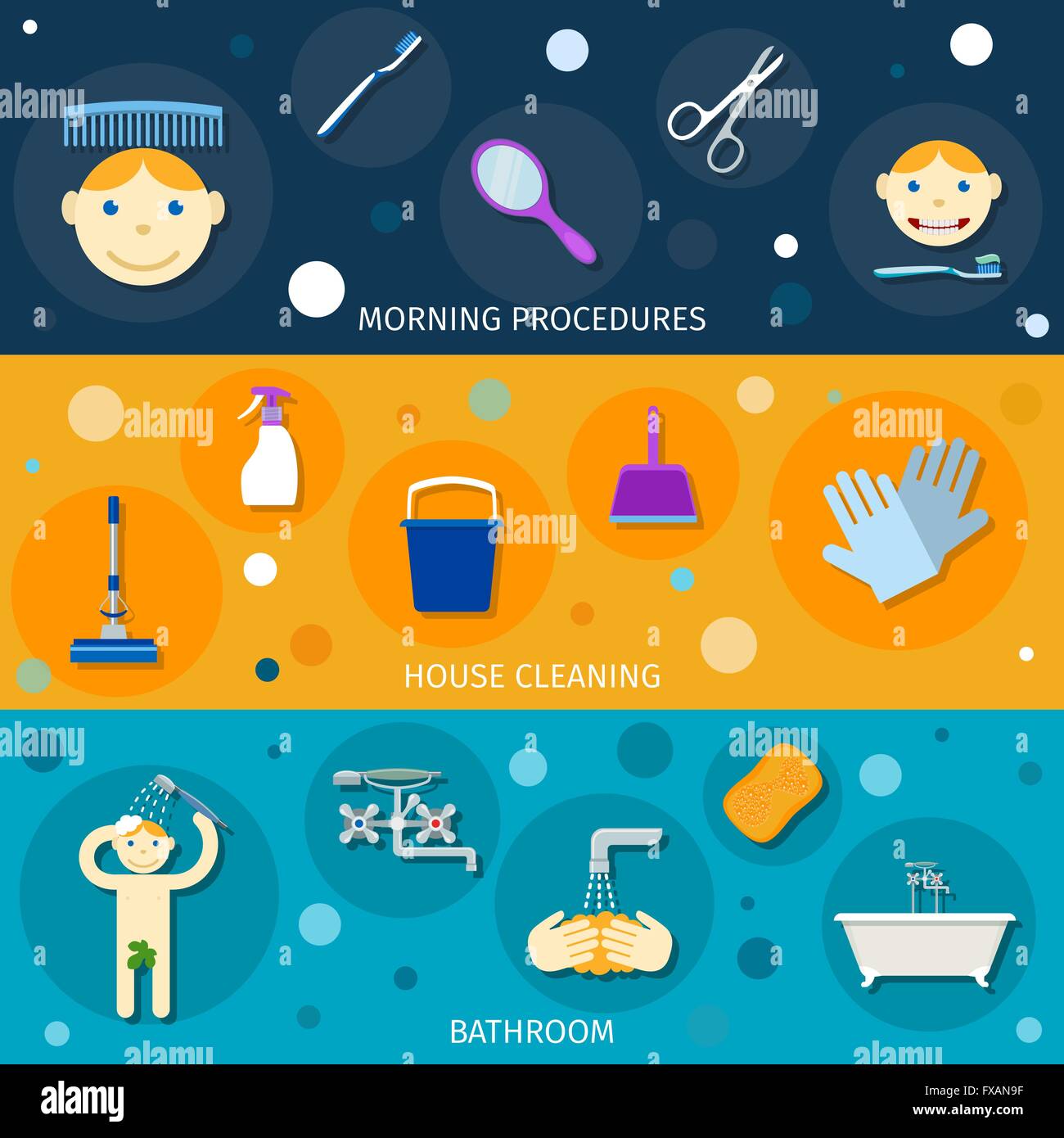 Hygiene Banners Set Stock Vector Image & Art - Alamy