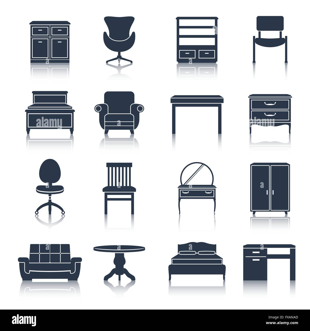 Desk black and Stock Vector Images - Alamy