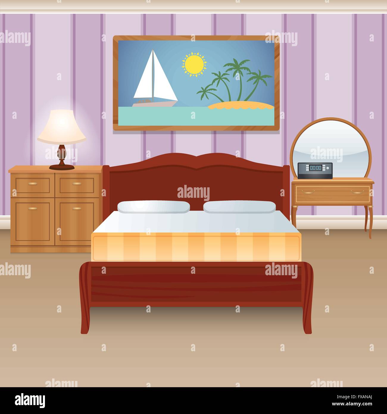 Cozy interior decoration Stock Vector Images - Alamy