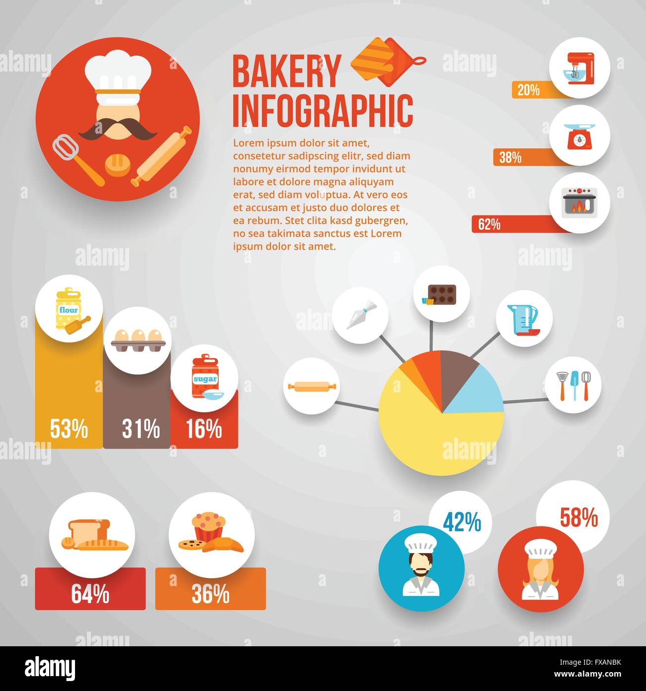 Bakery infographics hi-res stock photography and images - Alamy