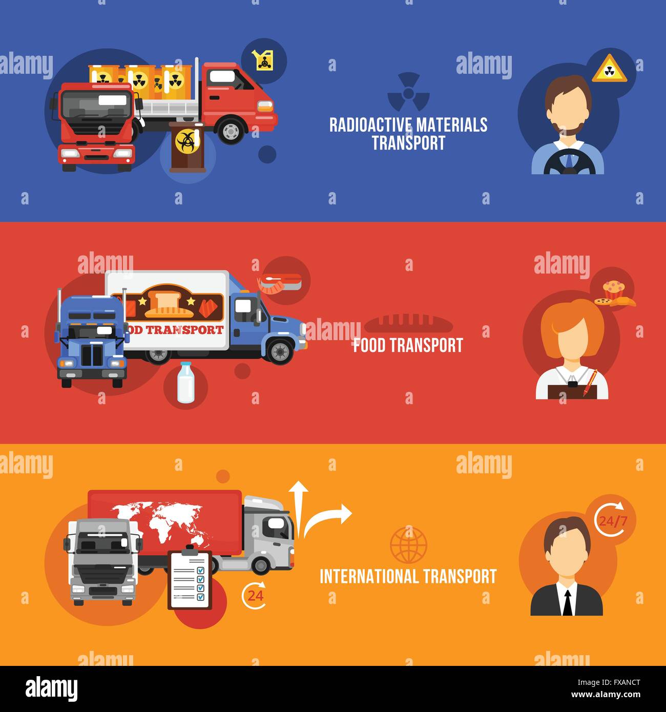 Truck Banners Set Stock Vector Image & Art - Alamy