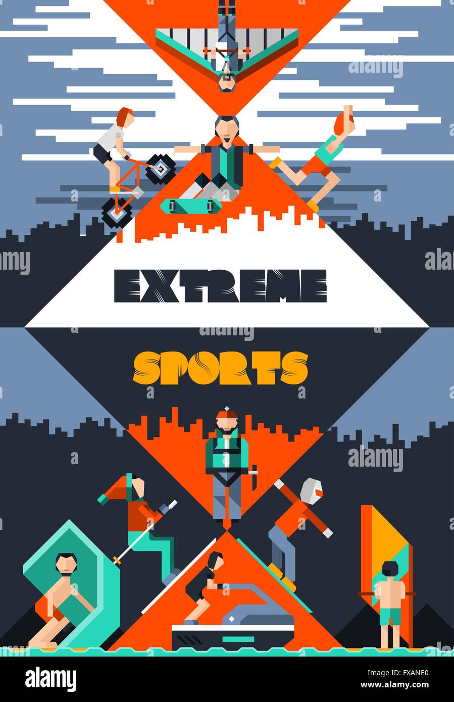 Extreme Sports Poster Stock Vector Image & Art - Alamy