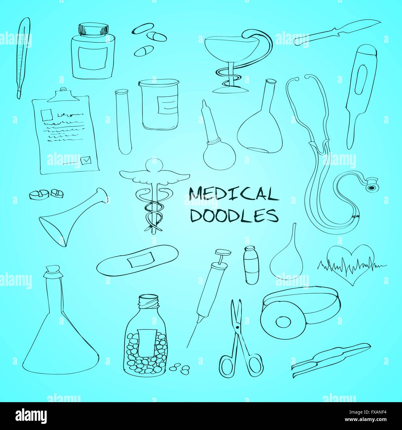 Medical symbols emblems doodle set Stock Vector Image & Art - Alamy