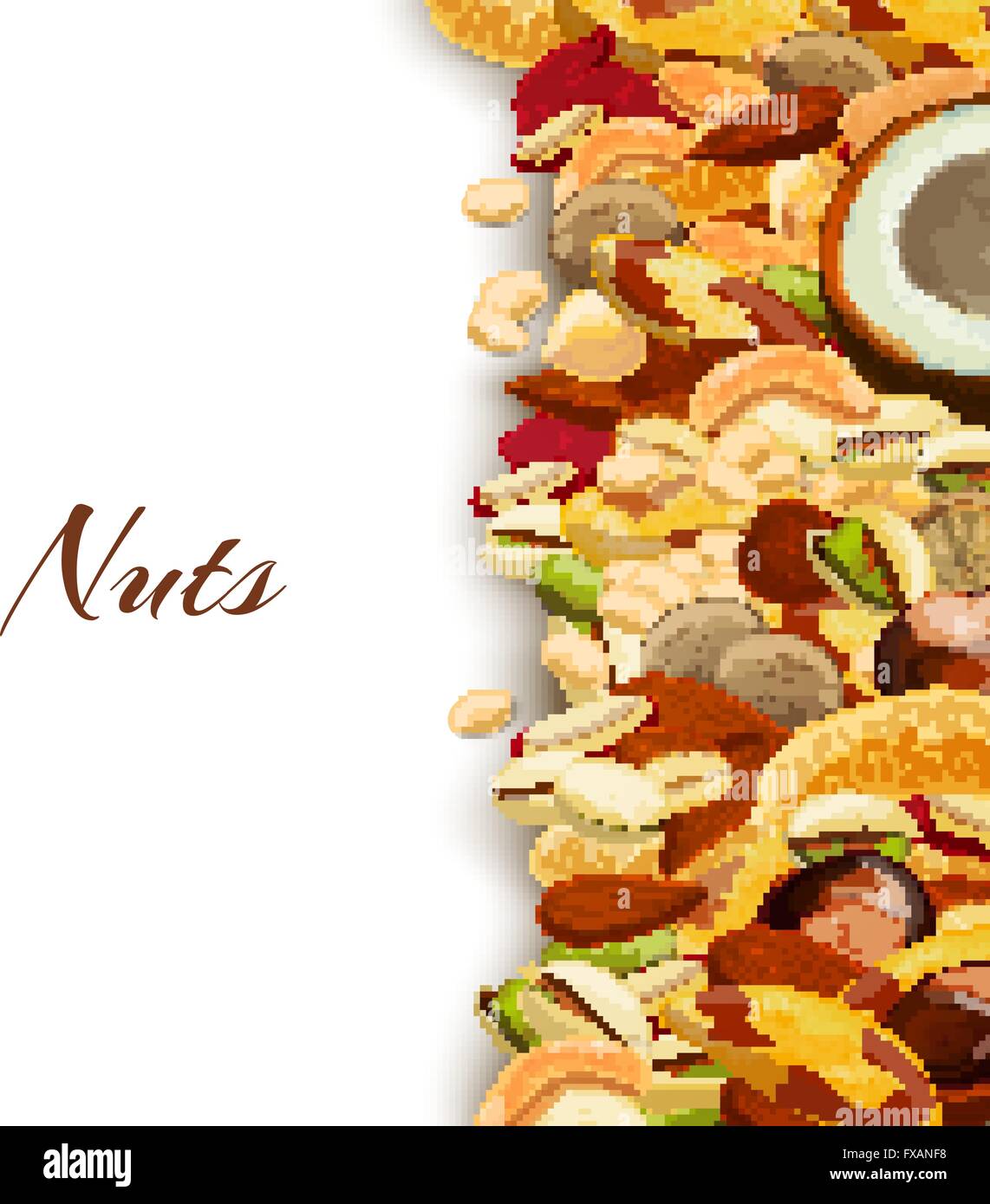 Nuts Mix Background Stock Vector Image & Art - Alamy