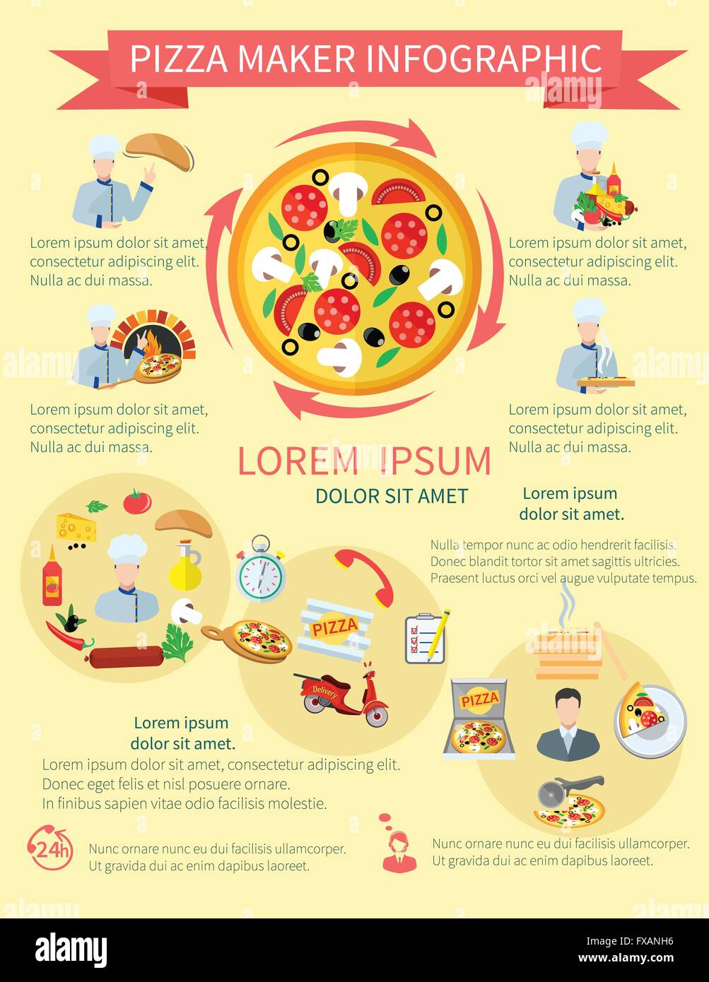 Pizza maker infographics Stock Vector Image & Art - Alamy