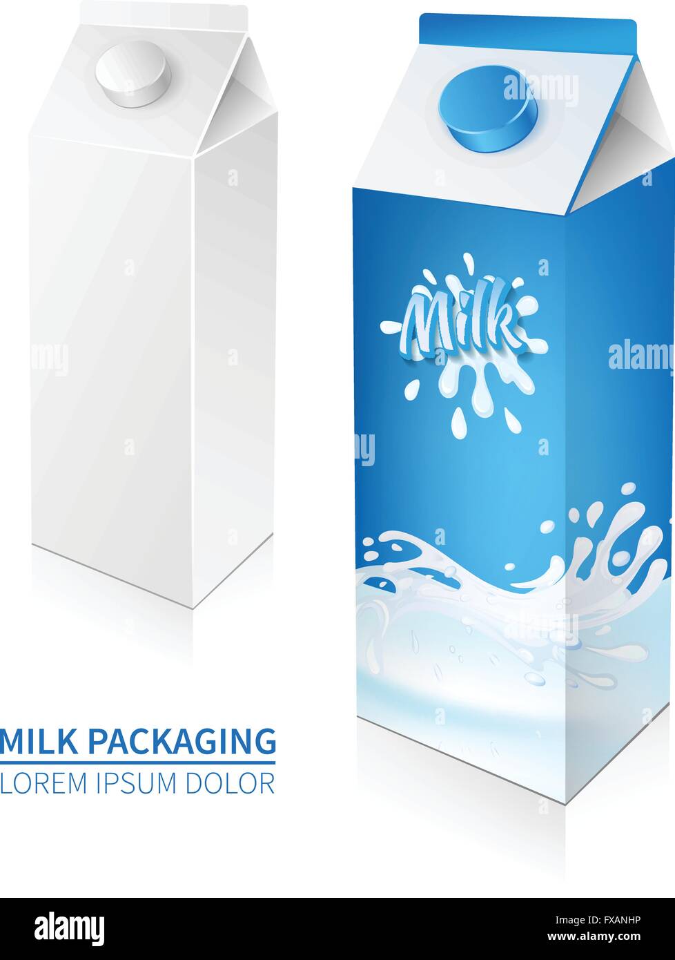 Package Milk Box Stock Vector Image & Art - Alamy