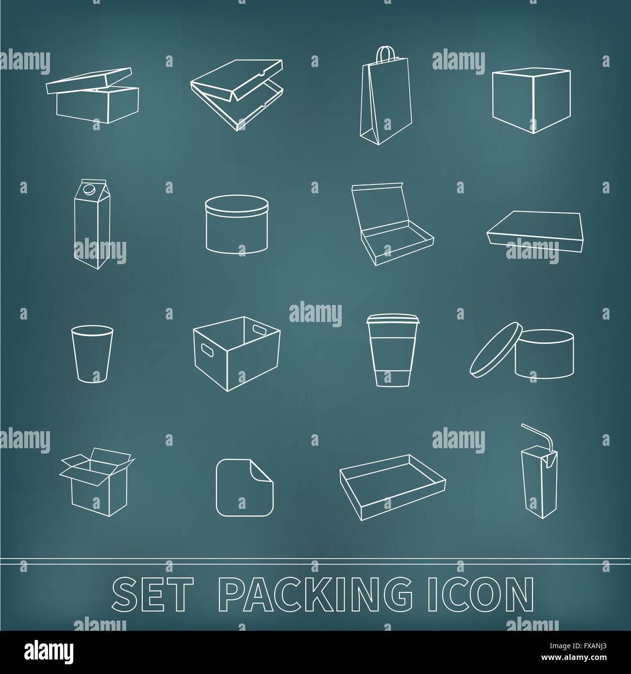 Packaging Icons Set Stock Vector Image & Art - Alamy