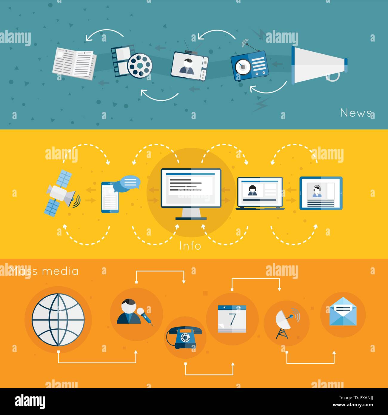 Media banner set Stock Vector Image & Art - Alamy