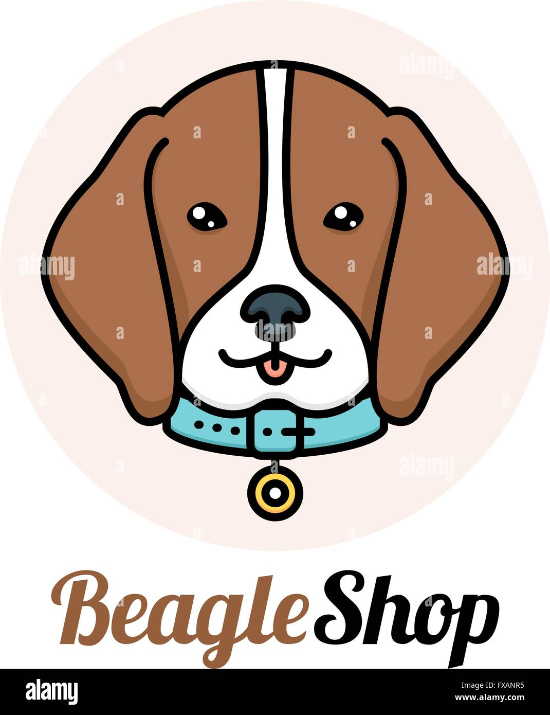 Beagle Dog Logo Stock Vector Image & Art - Alamy