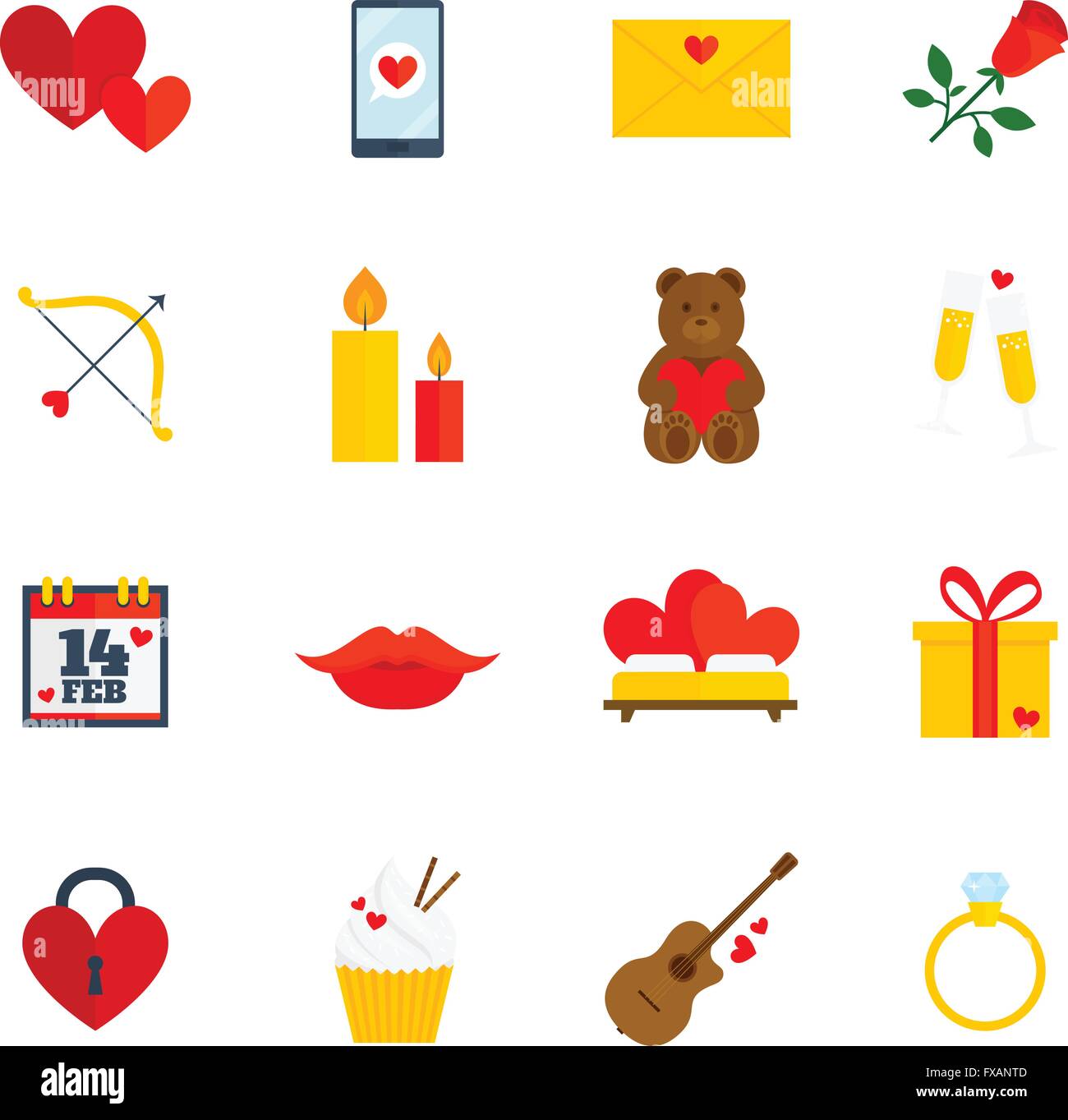 Romantic Icon Flat Stock Vector Image & Art - Alamy