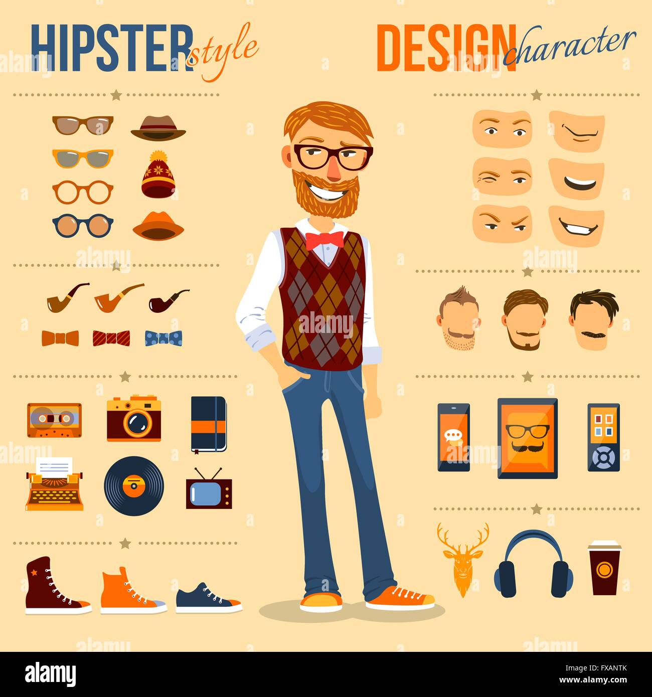 Male nerd avatar character Stock Vector Images - Alamy