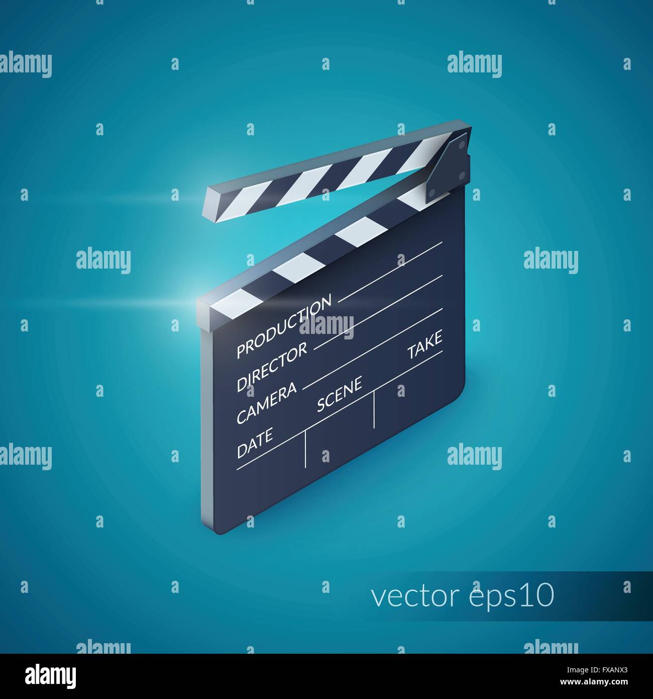 Clapperboard Realistic Illustration Stock Vector Image & Art - Alamy