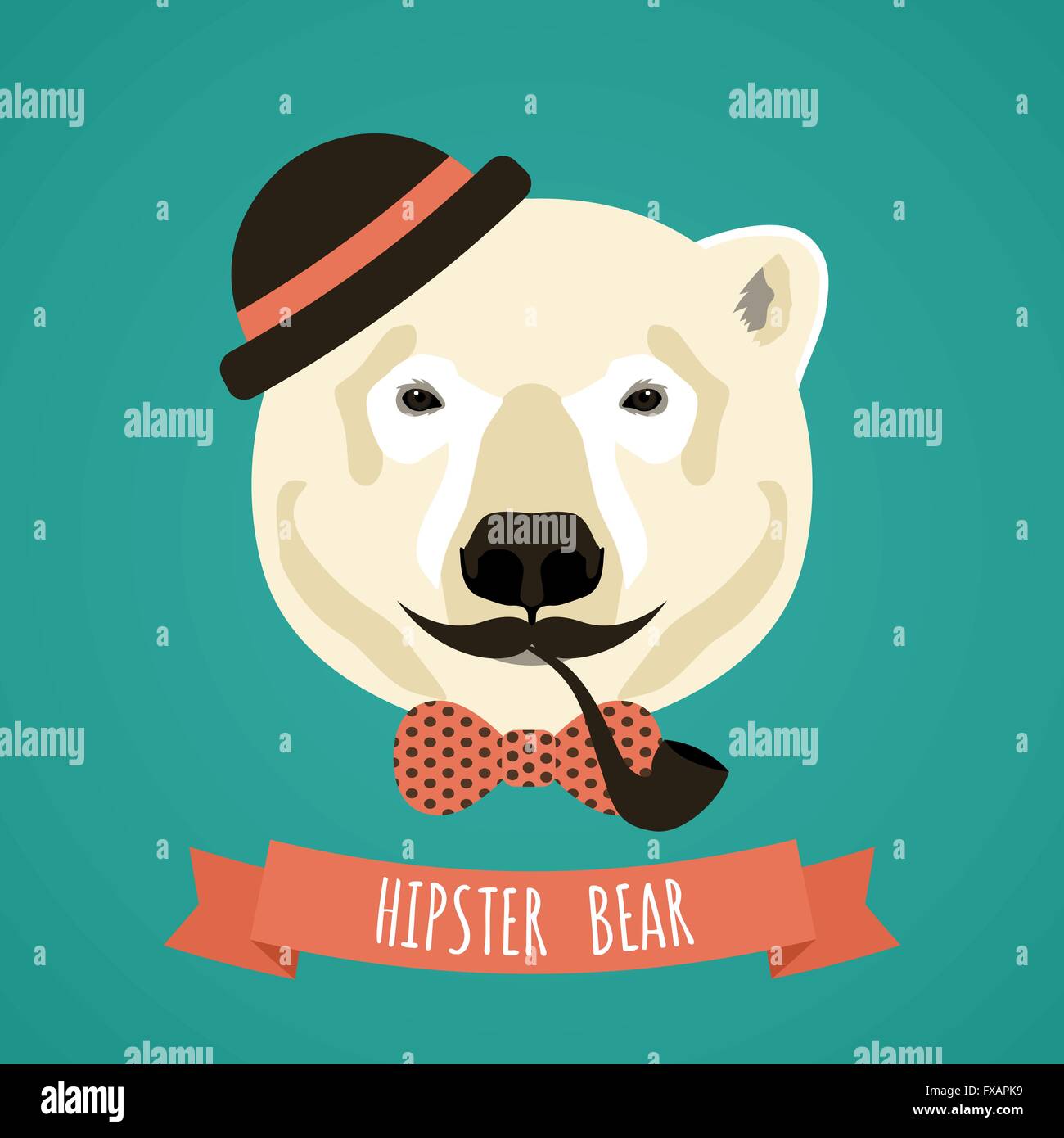Animal hipster portrait Stock Vector Image & Art - Alamy