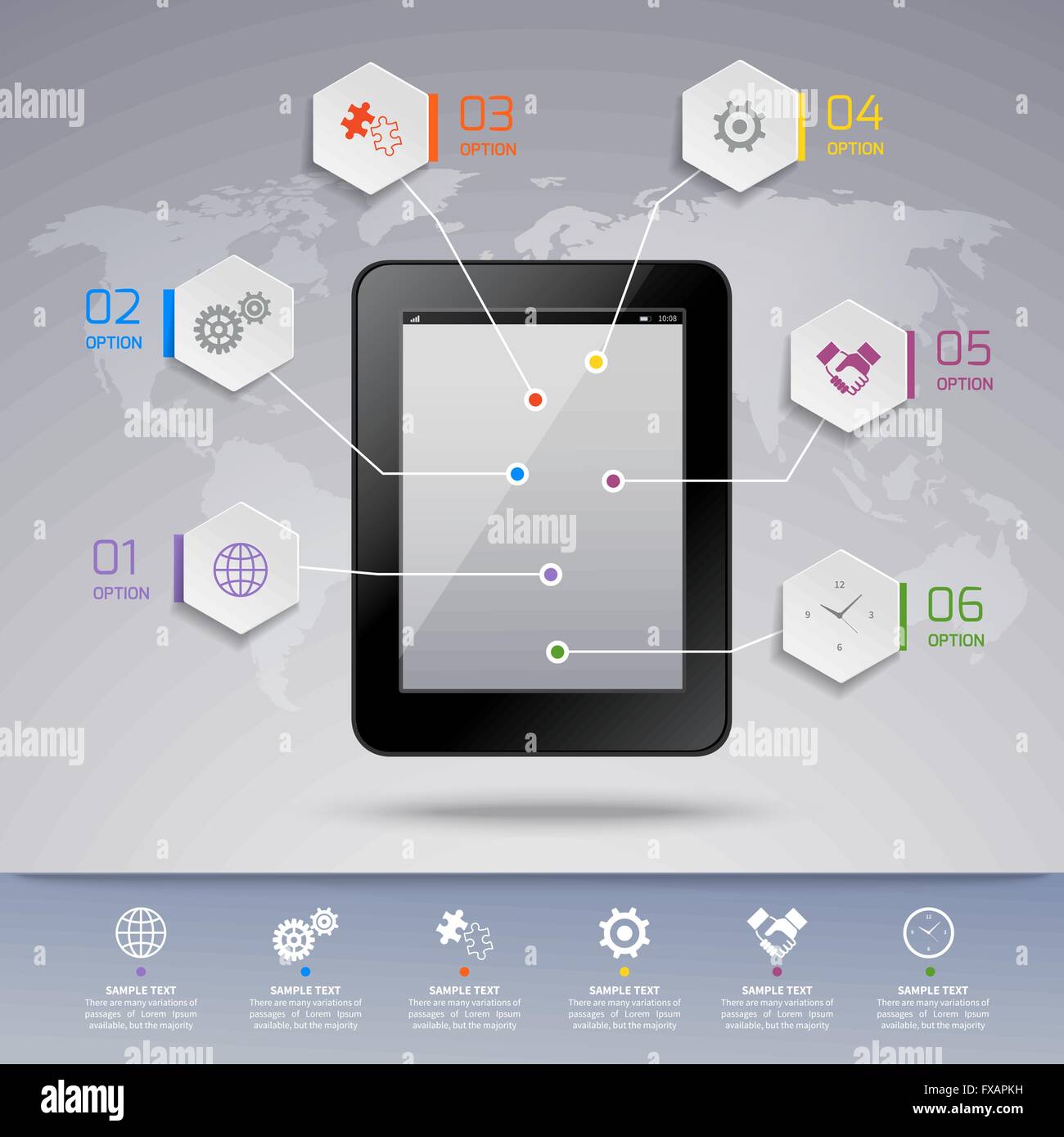 Tablet infographic template Stock Vector Image & Art - Alamy