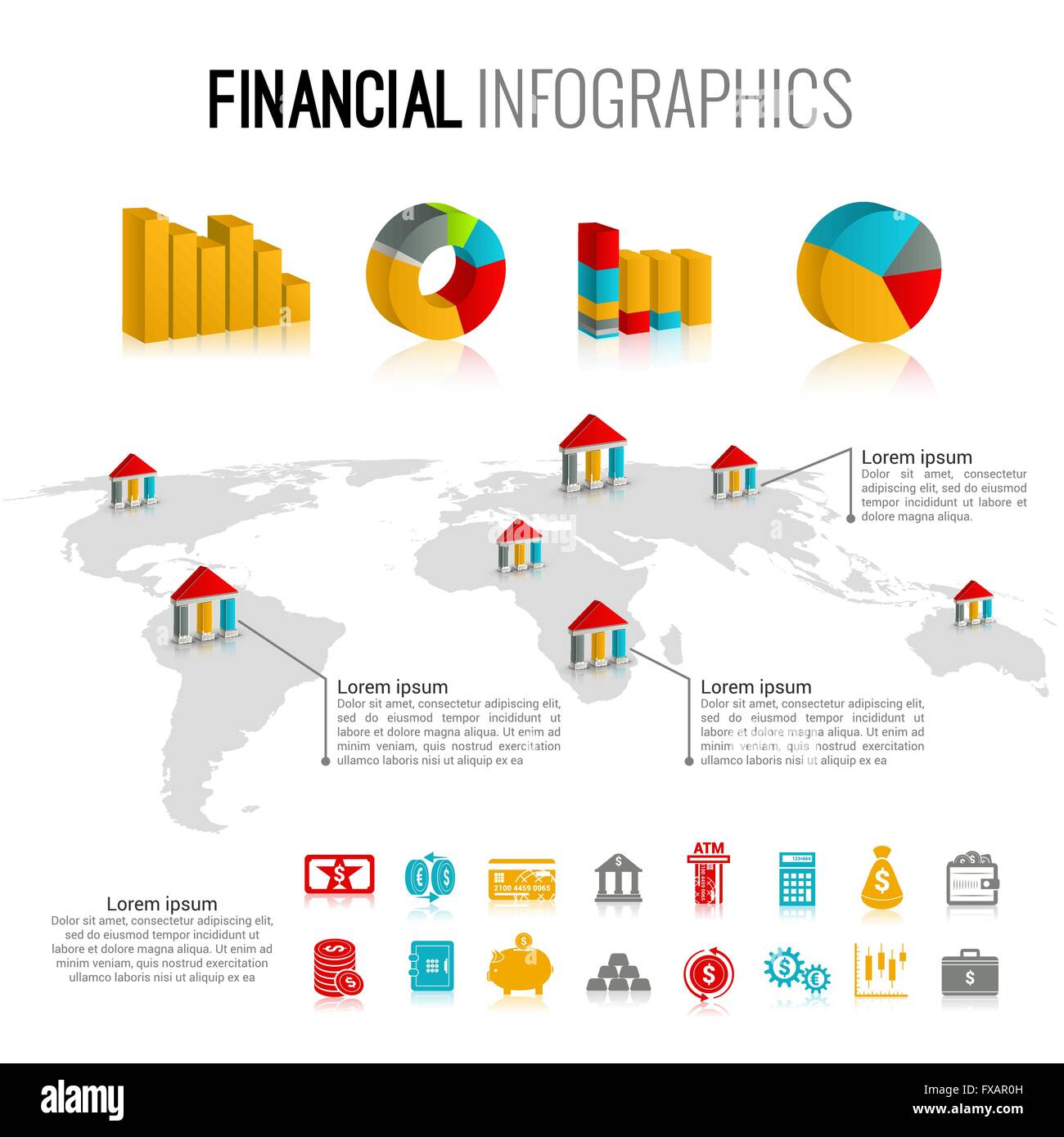 Financial infographic set Stock Vector Image & Art - Alamy