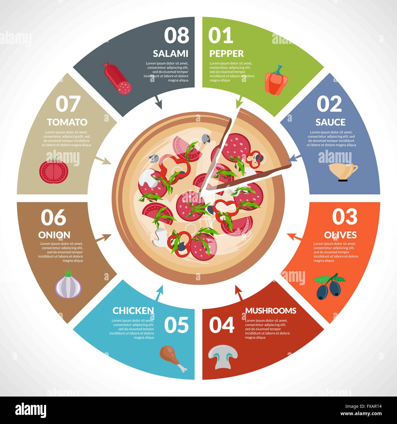 Pizzeria Infographics Set Stock Vector Image Art Alamy