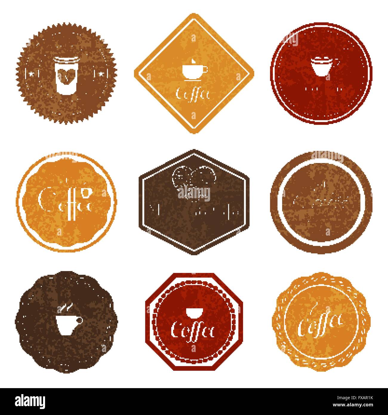Coffee retro labels set Stock Vector Image & Art - Alamy