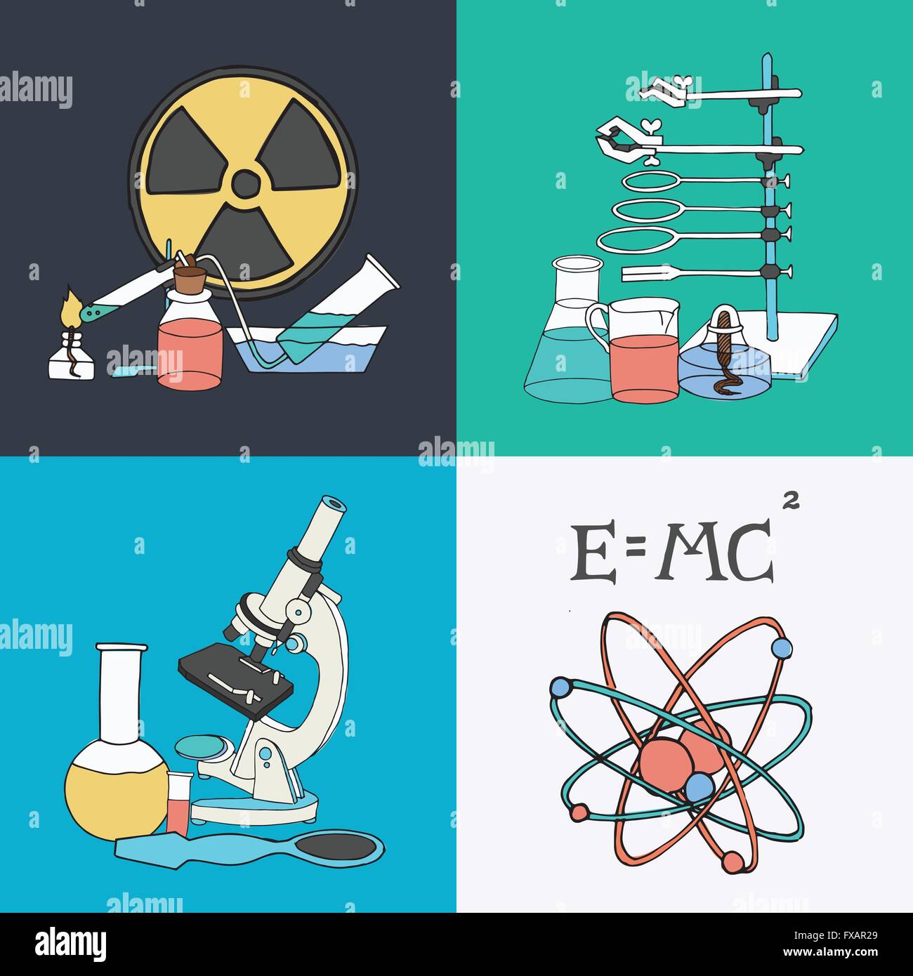 Science sketch icons Stock Vector Image & Art - Alamy
