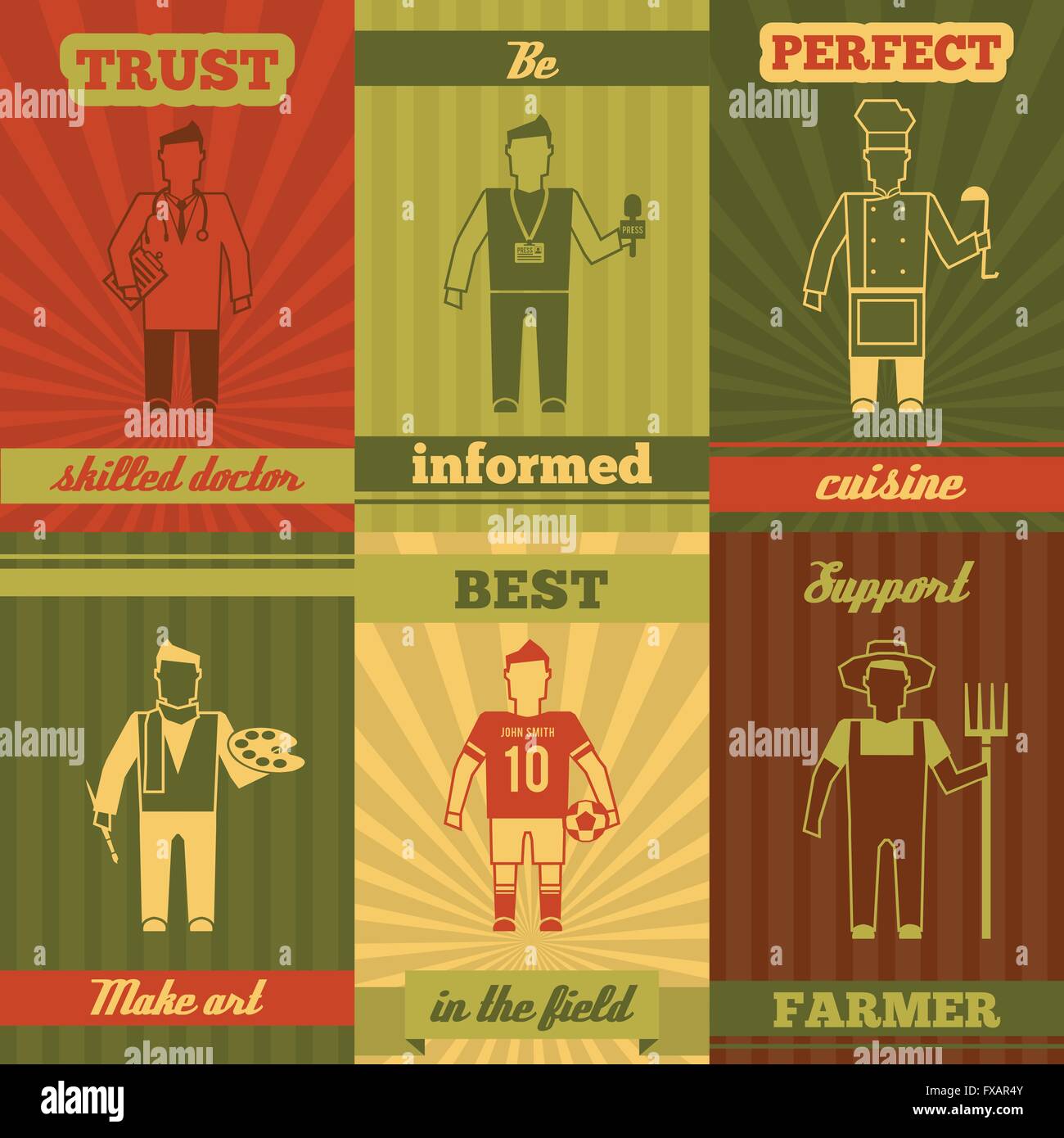 Profession characters composition poster Stock Vector Image & Art - Alamy