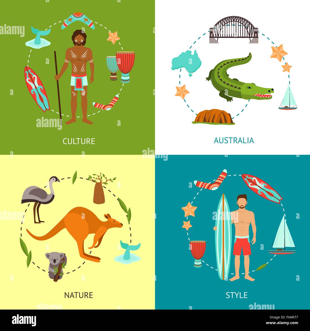 Australia Design Concept Stock Vector Image & Art - Alamy