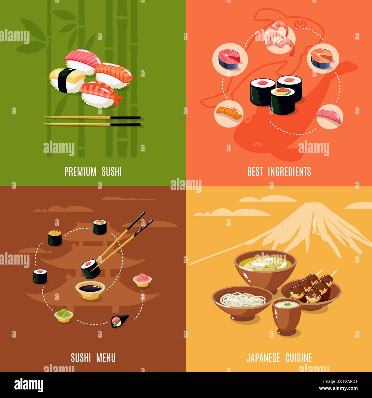 Asian Food Design Concept Stock Vector Image & Art - Alamy
