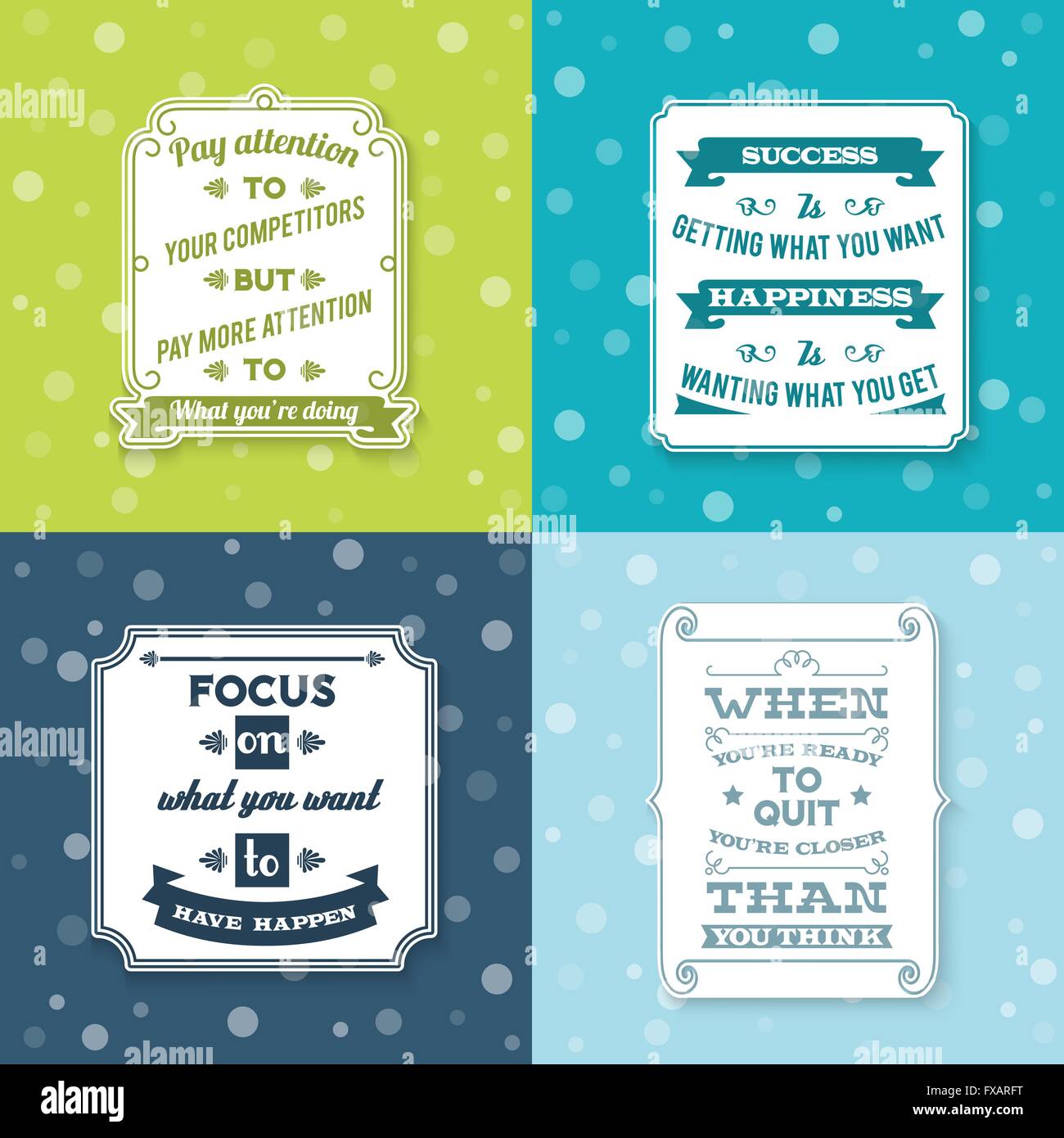 Success Motivational Inspirational Quotes Set Stock Vector Images - Alamy