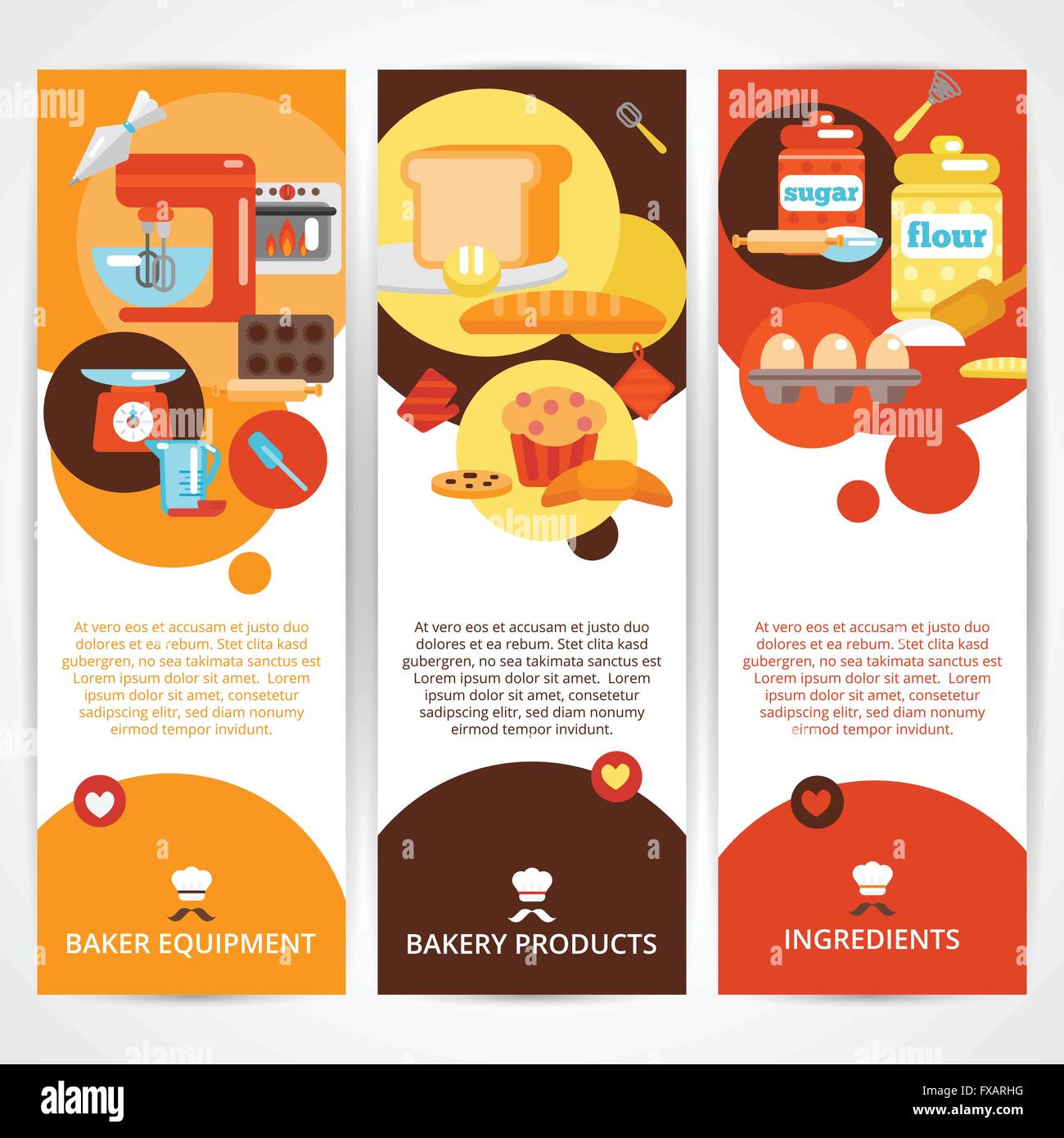 Bakery vertical banner set Stock Vector Image & Art - Alamy
