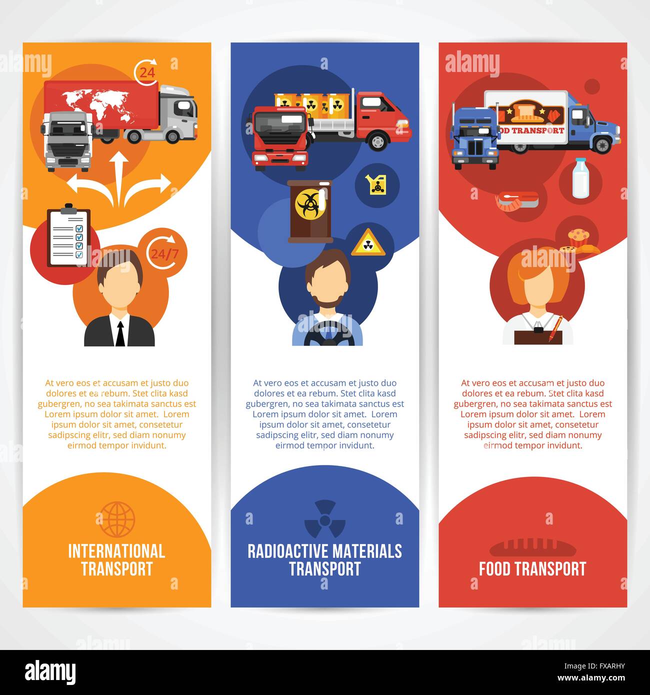 Truck Banners Set Stock Vector Image & Art - Alamy