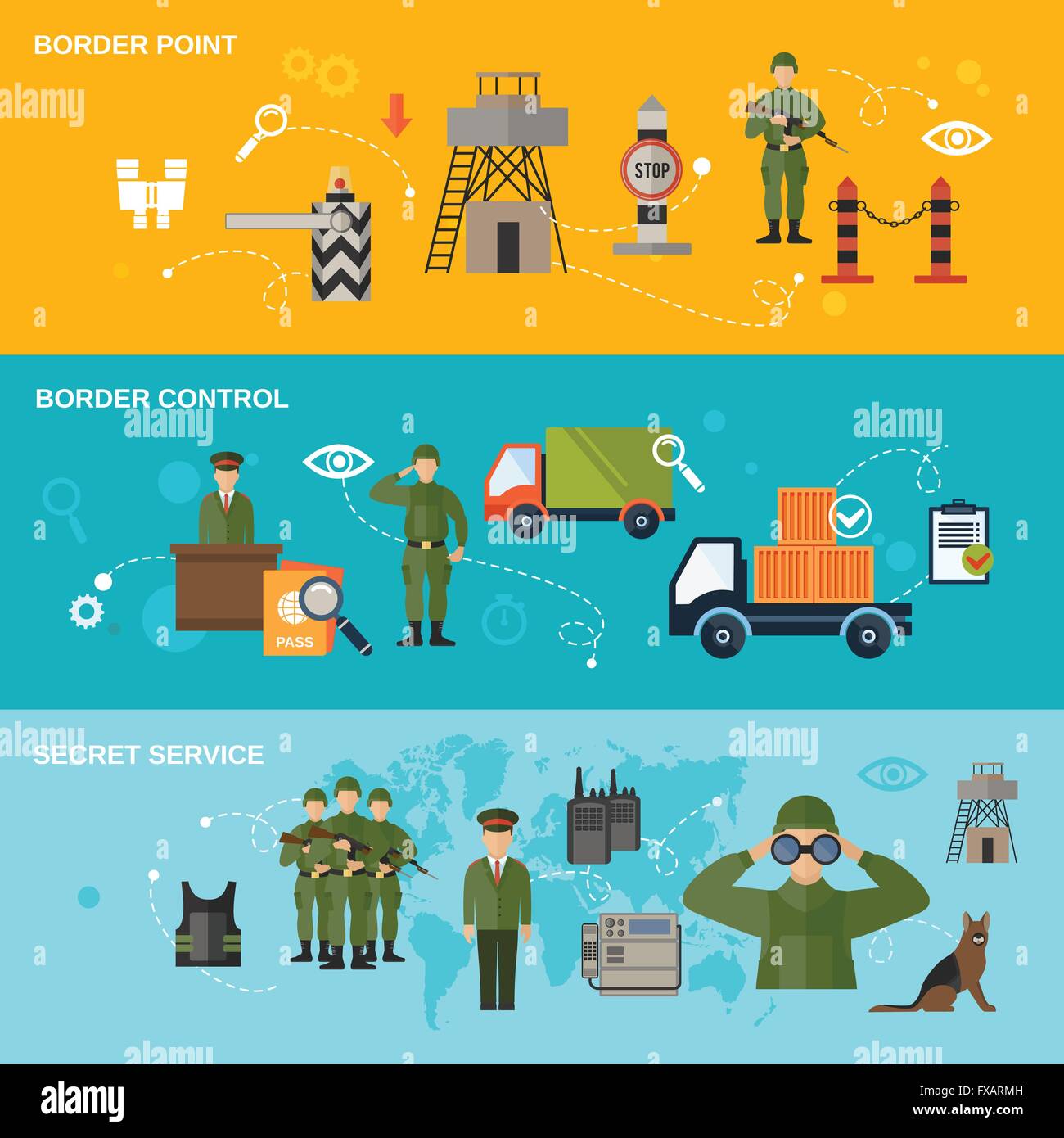 Border control area Stock Vector Images - Alamy