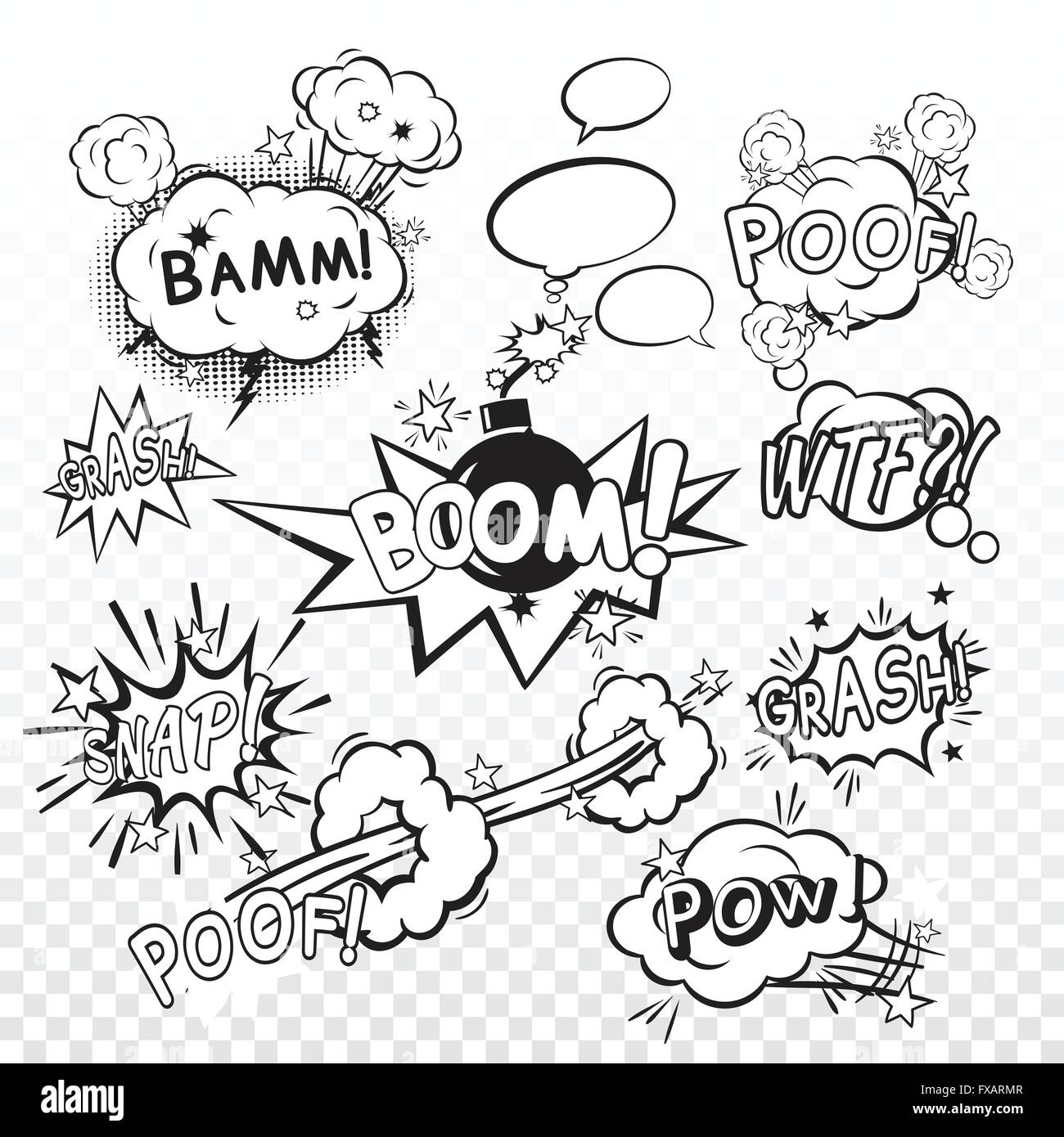 Comic boom set Stock Vector Image & Art - Alamy