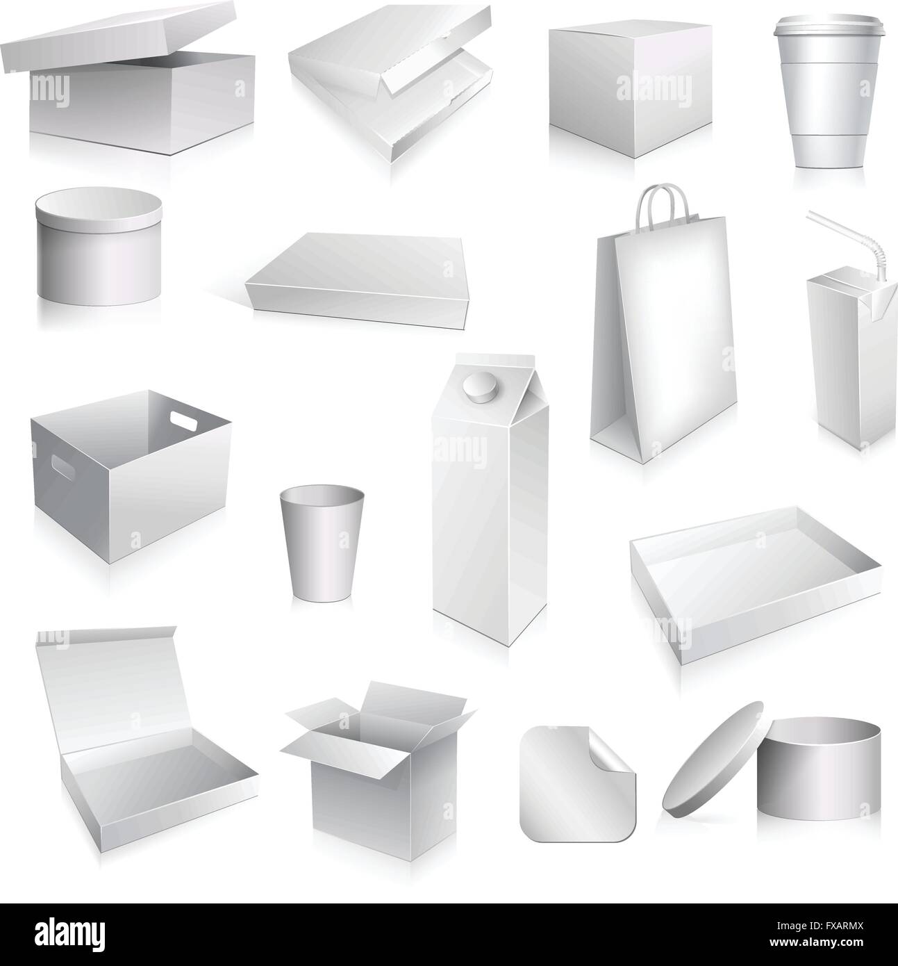 Packaging Set Blank Stock Vector Image & Art - Alamy