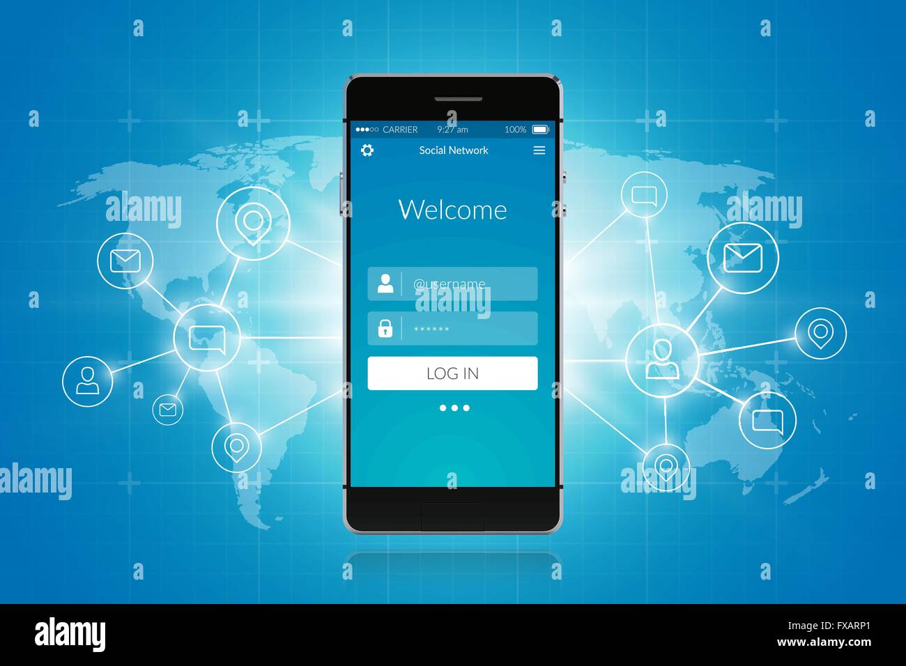 Smartphone Social Network Stock Vector Image & Art - Alamy Smartphone Social Network Stock Vector Image & Art - Alamy
