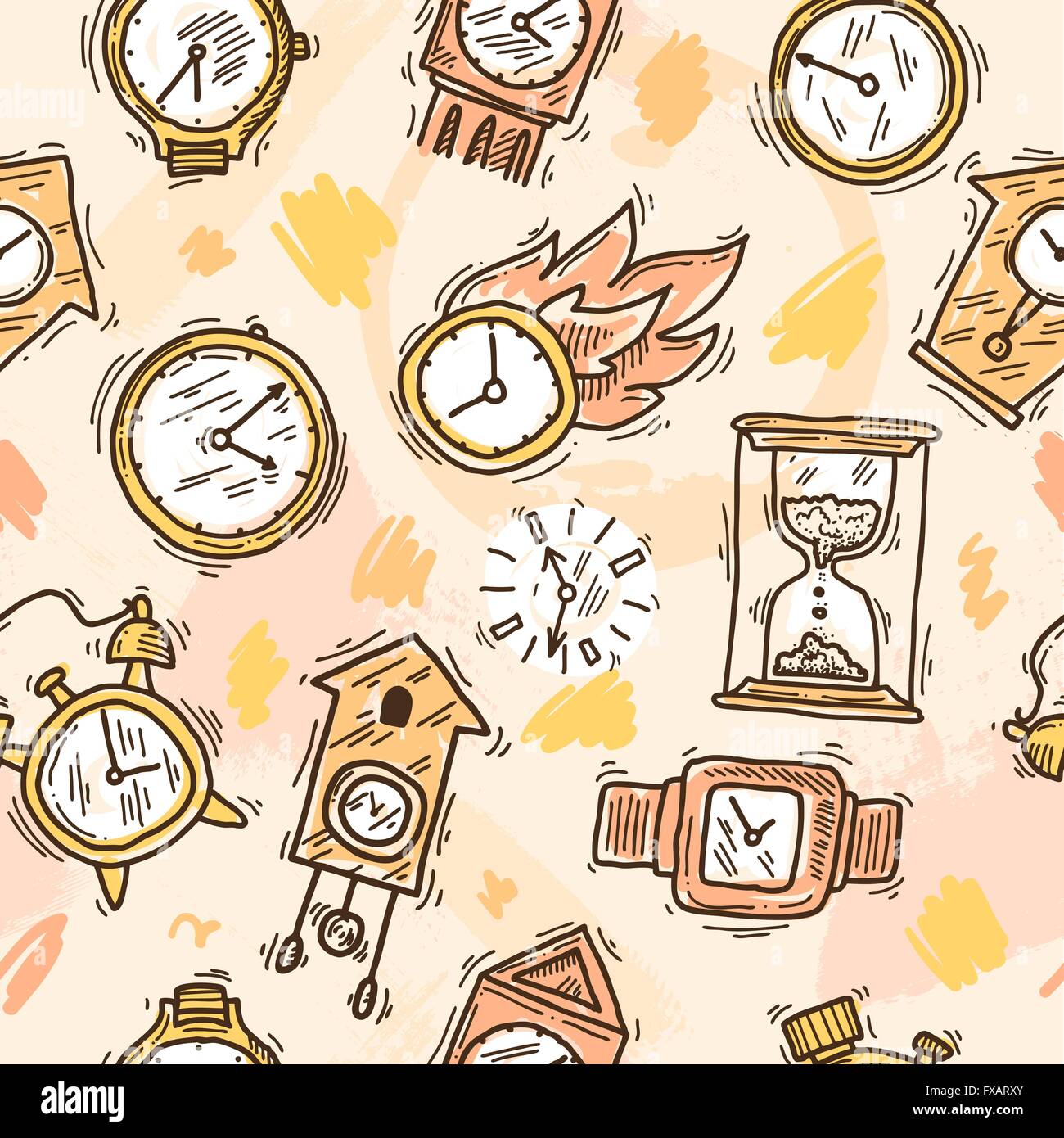 Clock pattern Stock Vector Images - Alamy