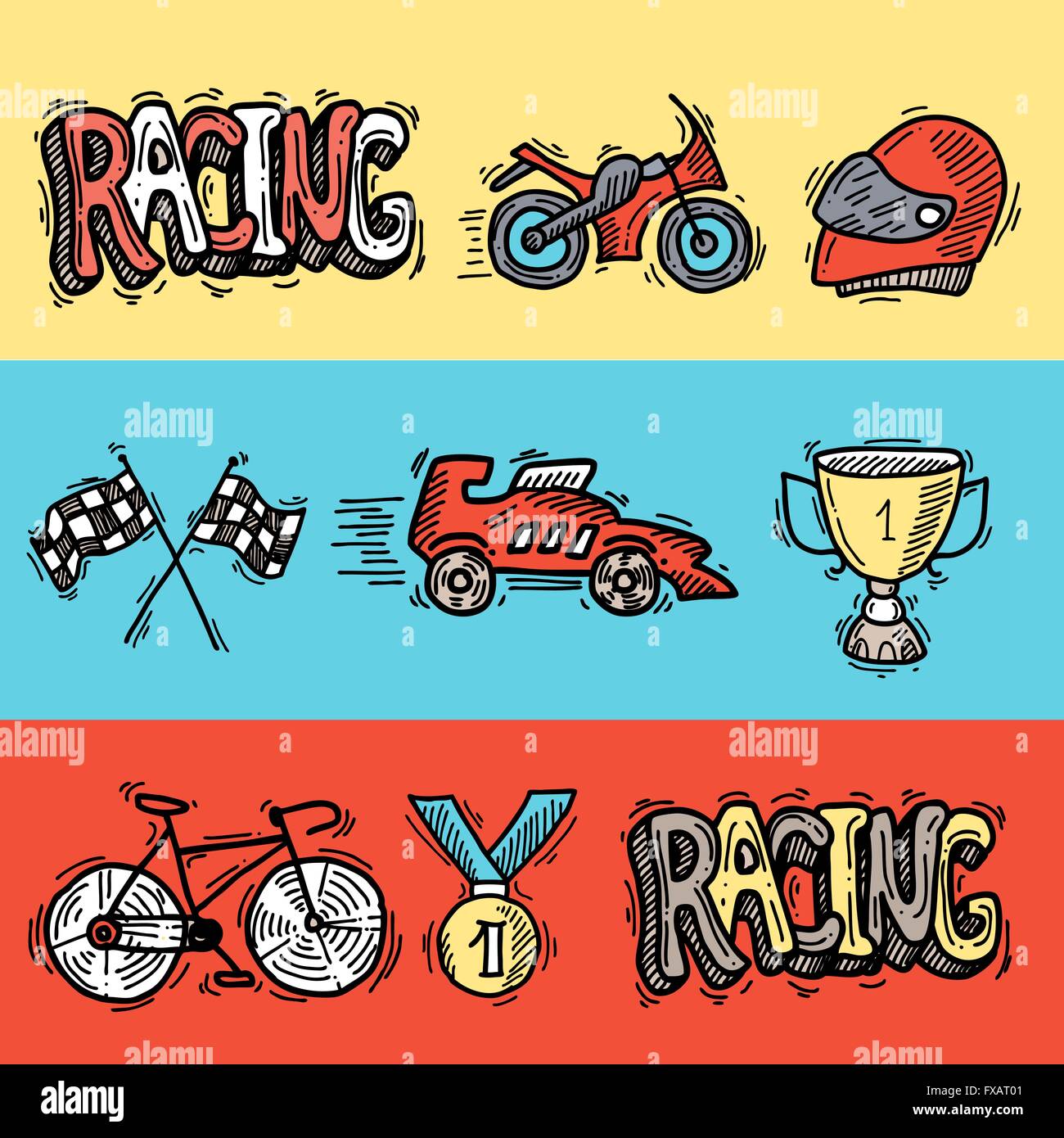 Racing Banners Set Stock Vector Image & Art - Alamy