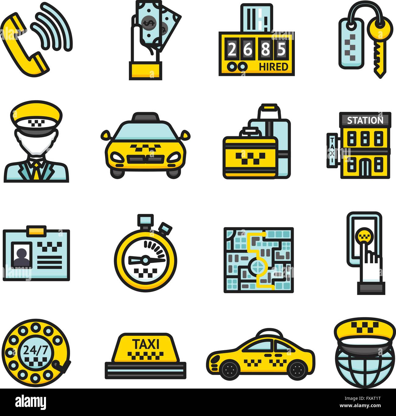 Taximeter car Cut Out Stock Images & Pictures - Alamy