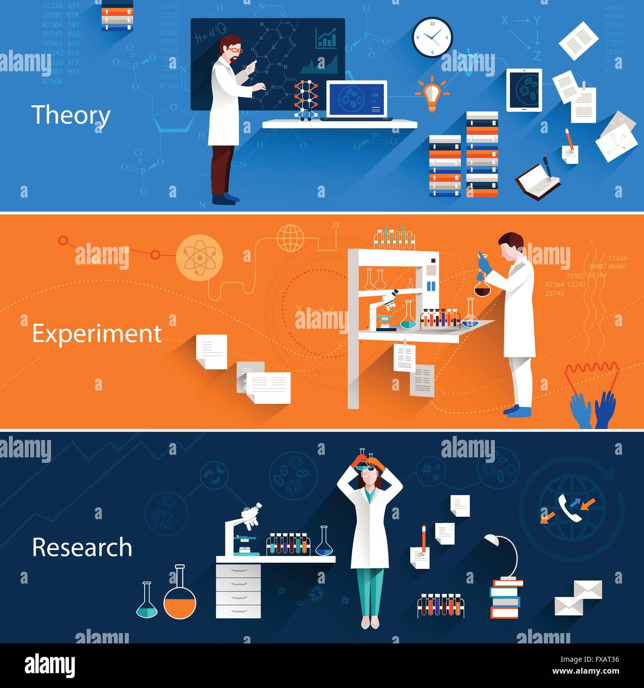 Science Horizontal Banners Stock Vector Image & Art - Alamy