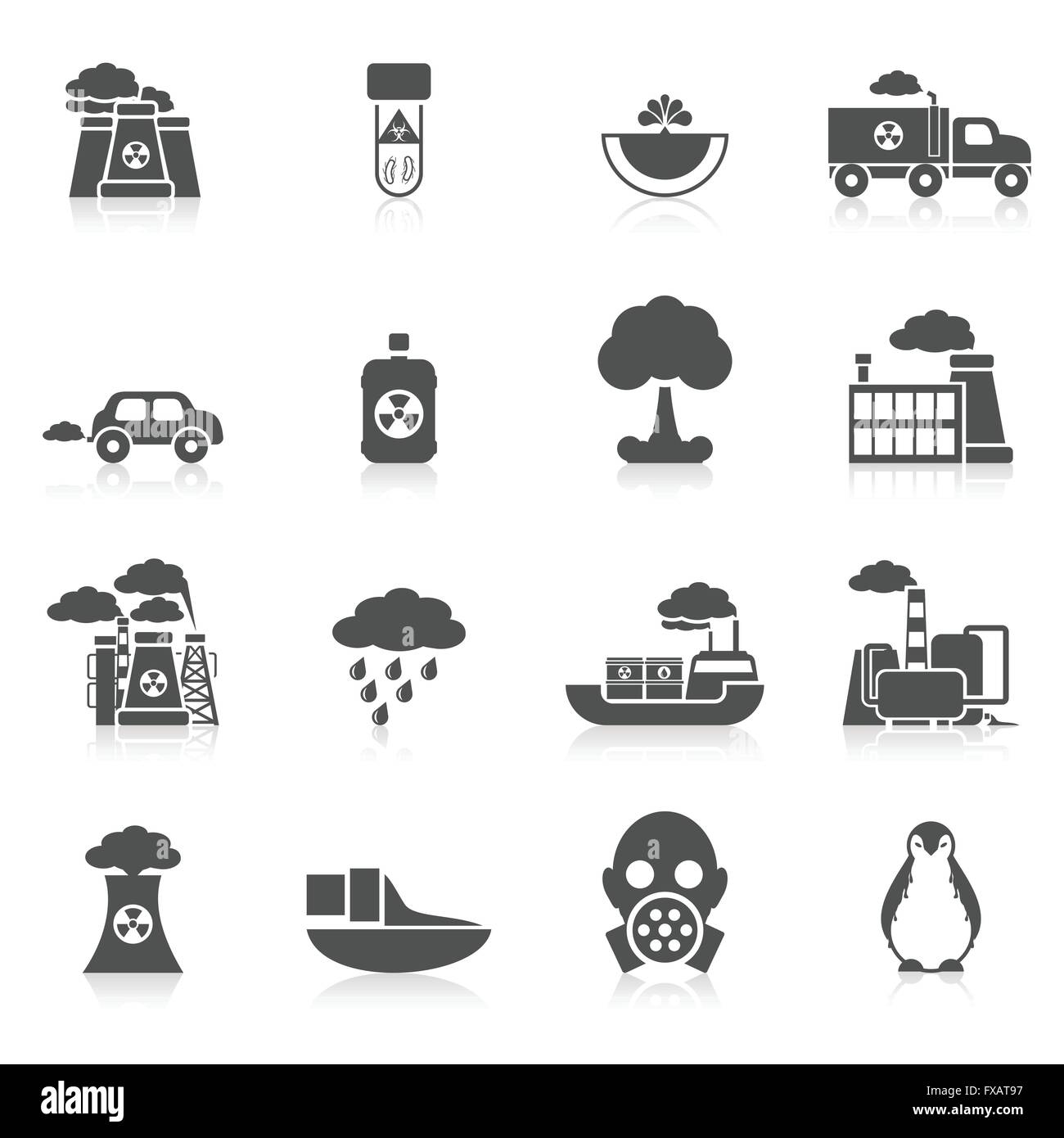 Pollution Icon Black Stock Vector Image & Art - Alamy