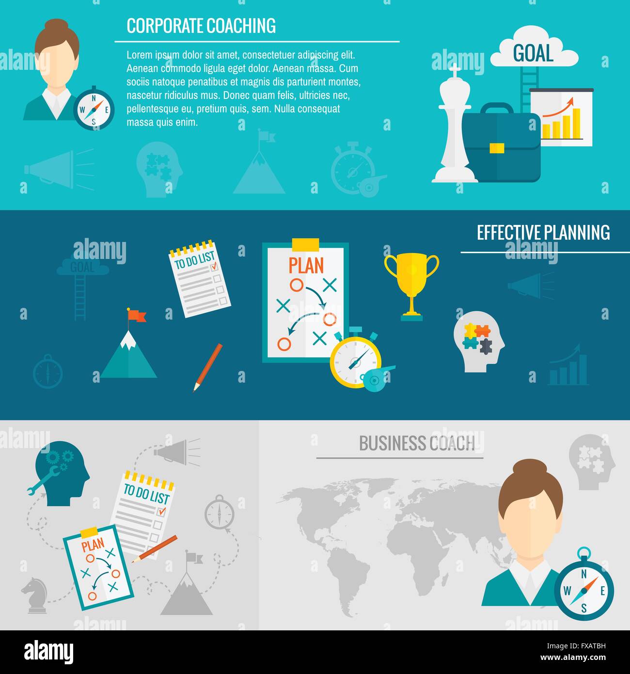 Coaching Business Banner Stock Vector Image & Art - Alamy