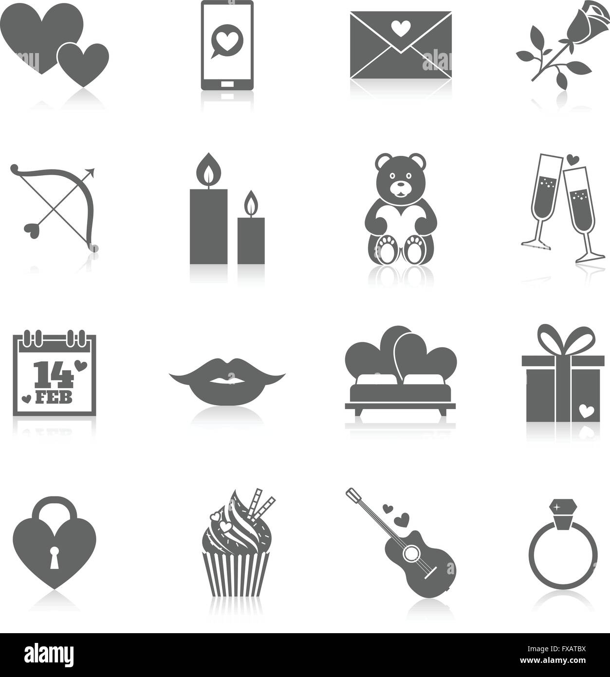 Romantic Icon Set Stock Vector Image & Art - Alamy