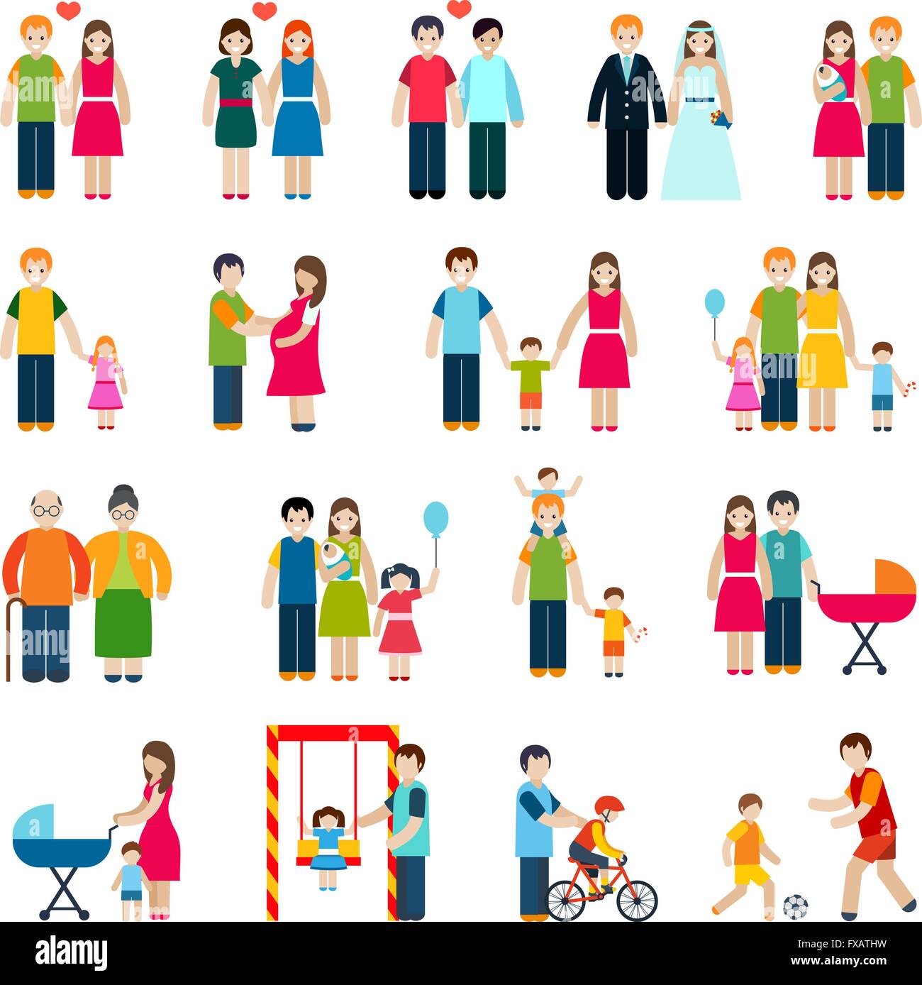 Family Figures Icons Stock Vector Image & Art - Alamy
