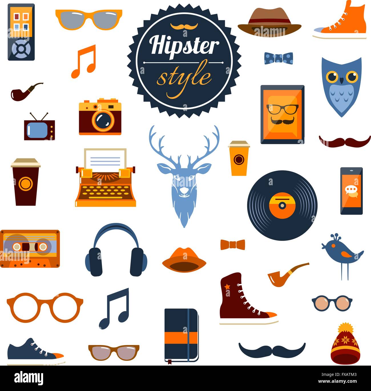 Hipster Elements Set Stock Vector Image & Art - Alamy