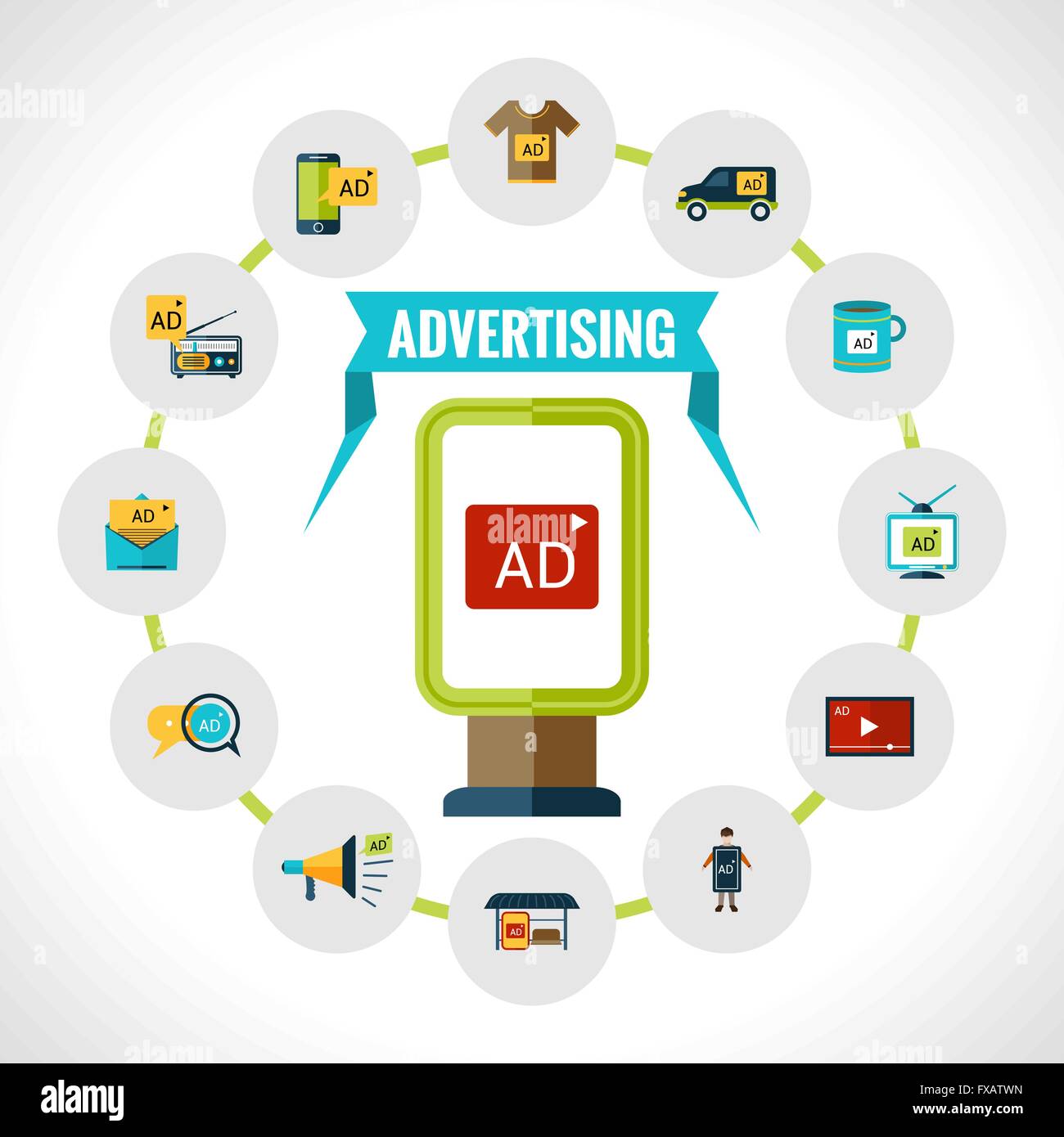 Ad tech concept computer Stock Vector Images - Alamy