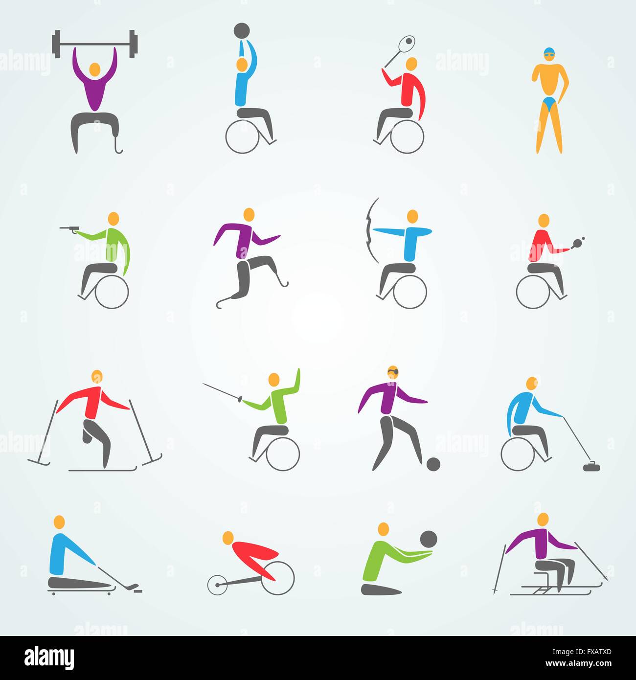 Football disabled sign hi-res stock photography and images - Alamy