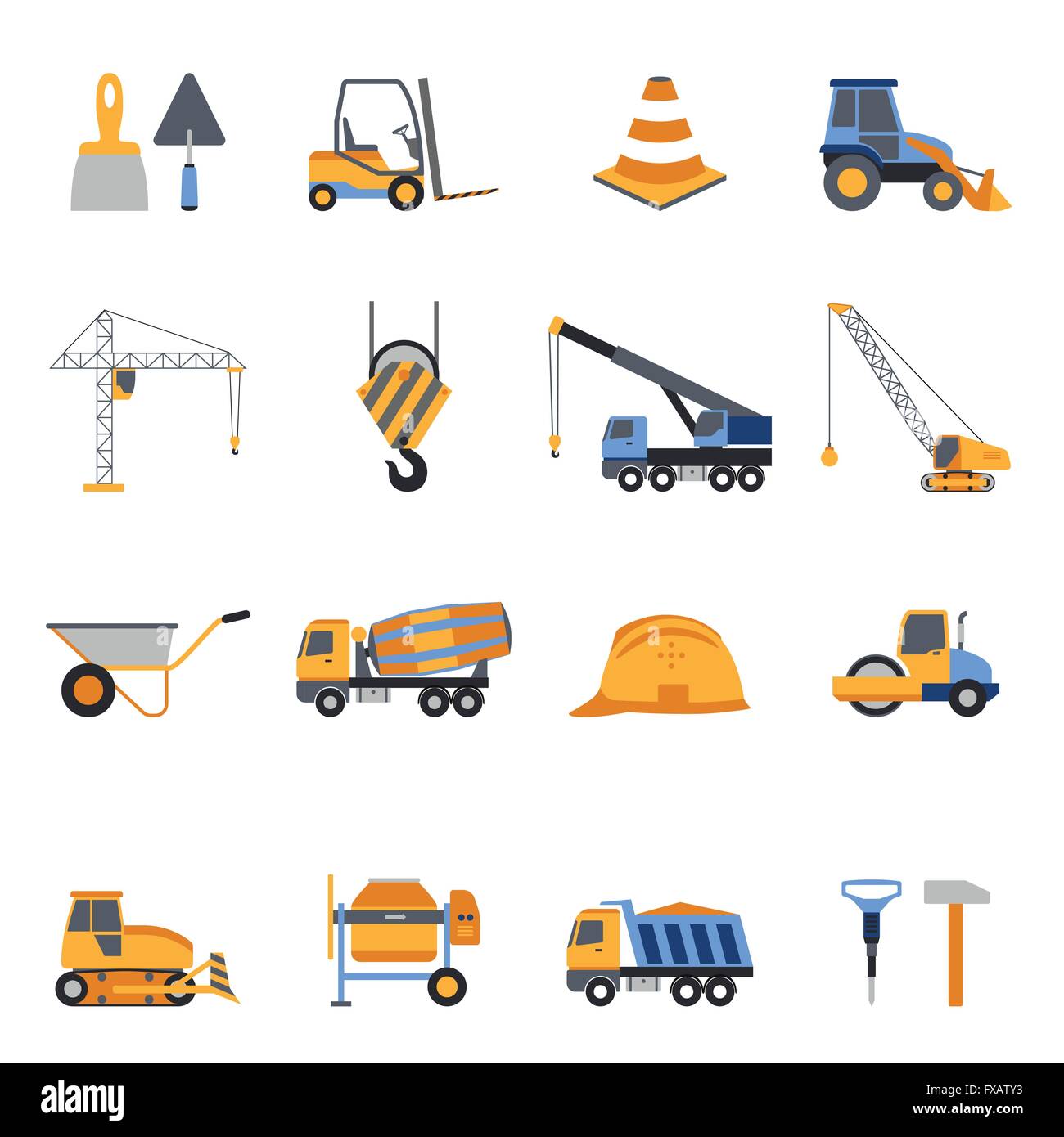 Construction Icons Set Stock Vector Image & Art - Alamy