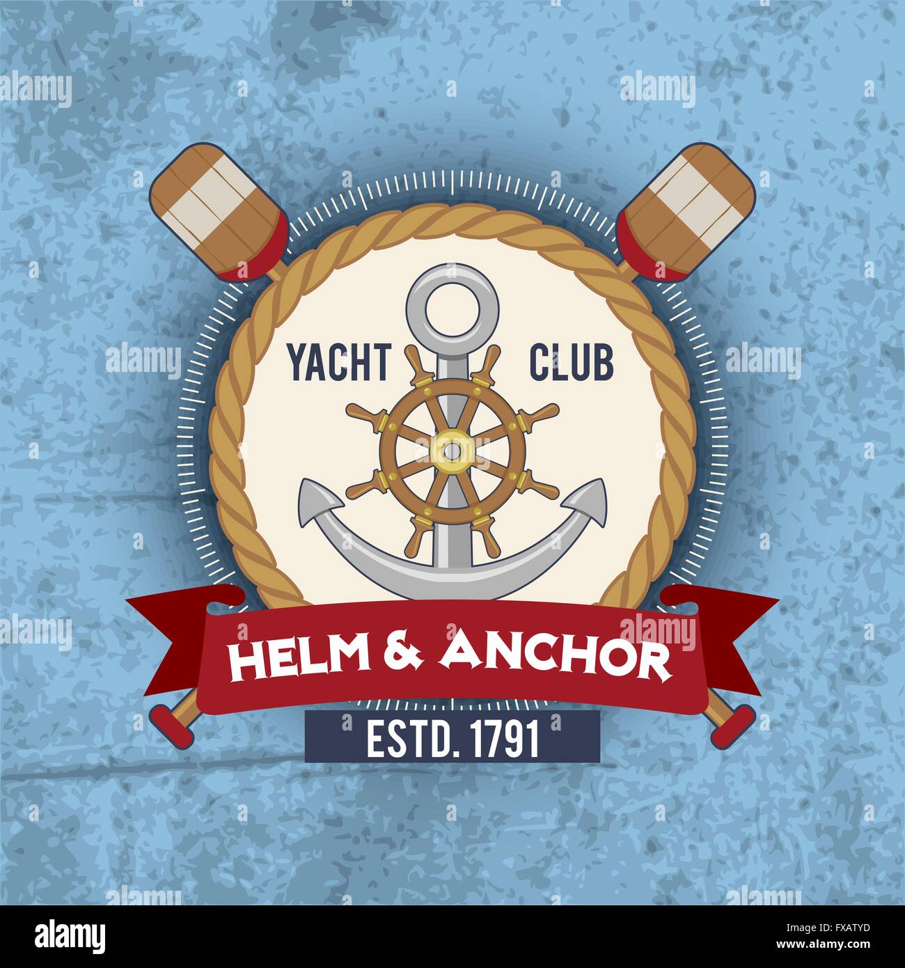 Nautical Emblem Vintage Stock Vector Image & Art - Alamy