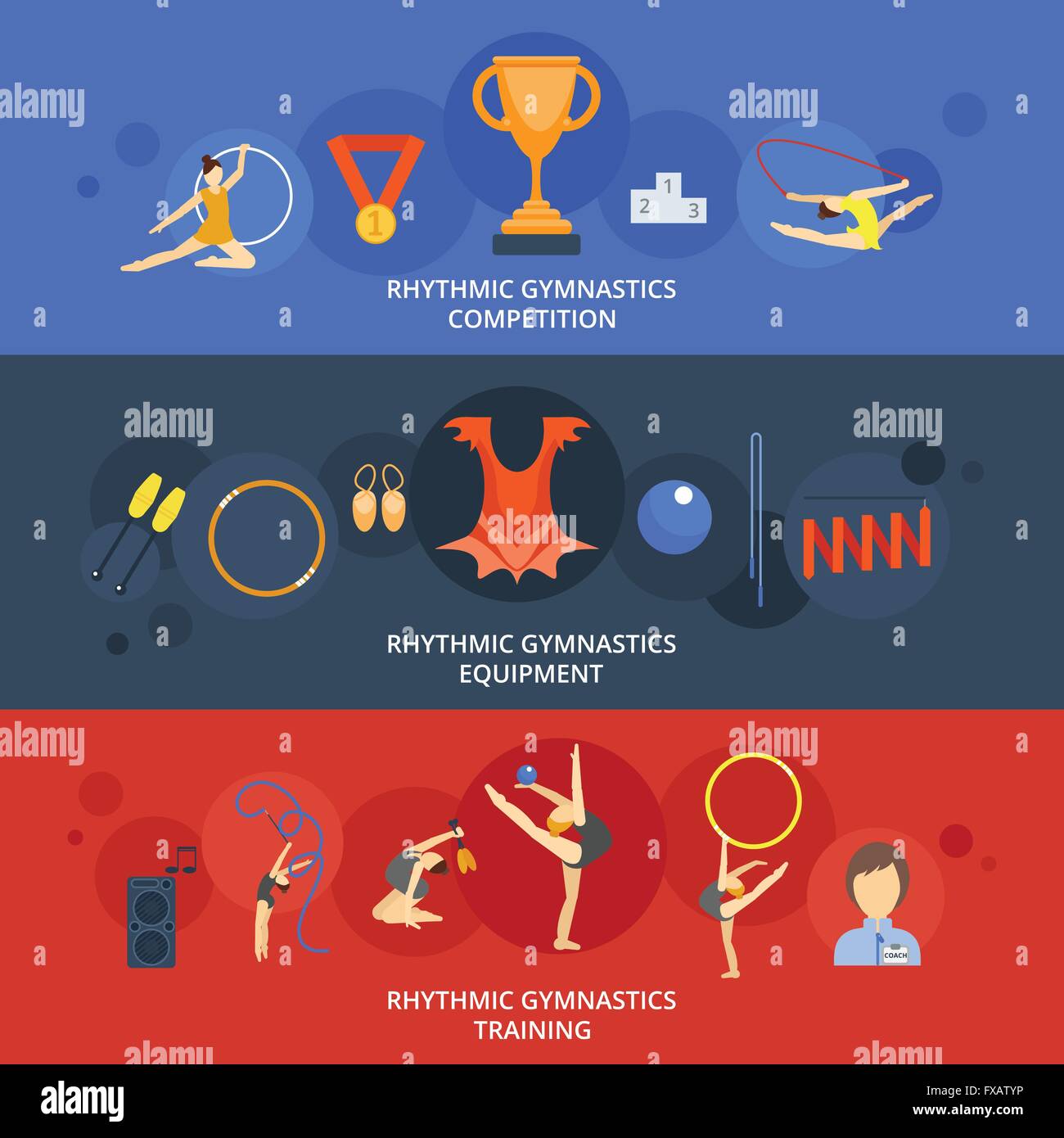 Gymnastics Banner Set Stock Vector Image & Art - Alamy